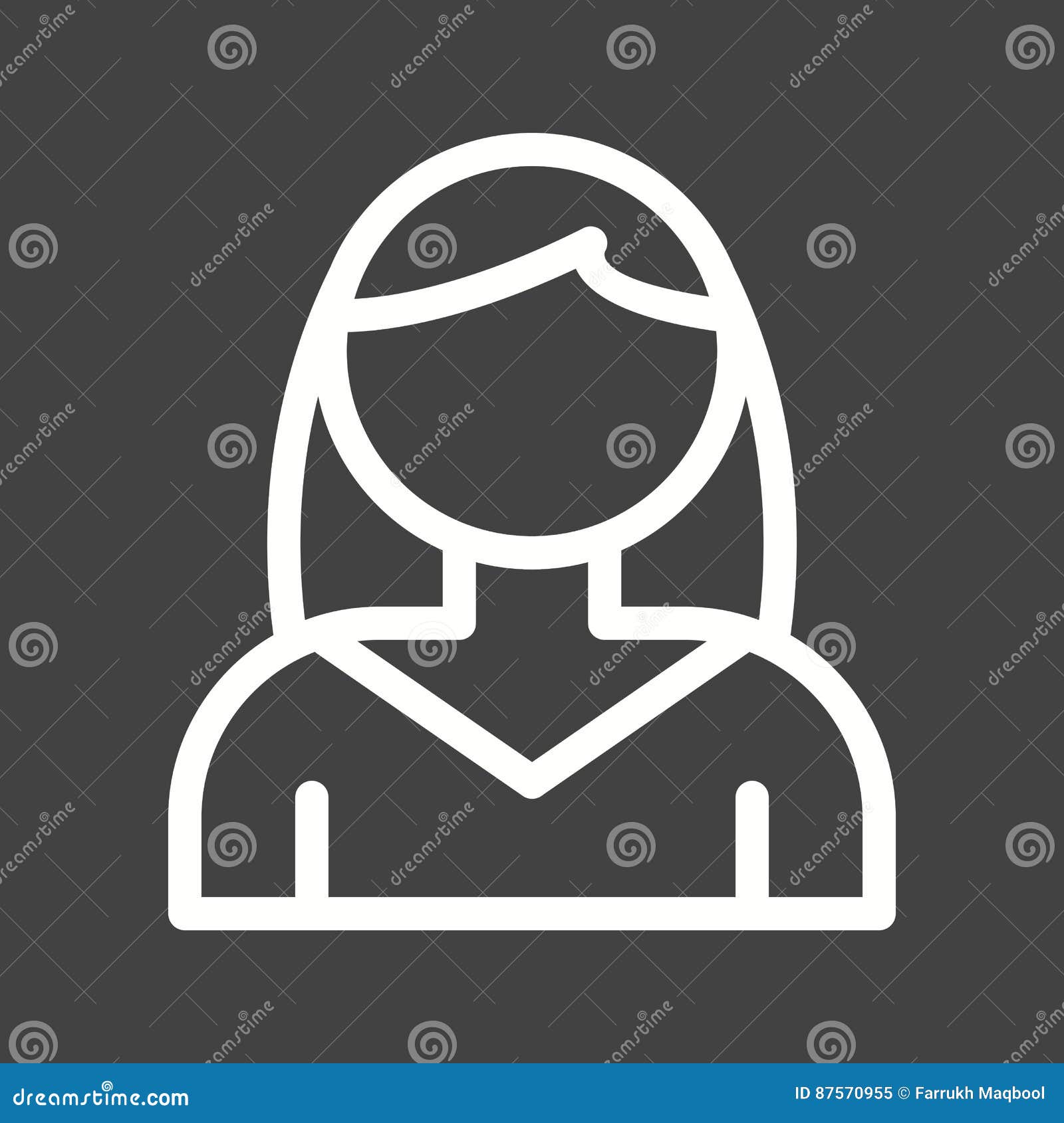 Female User stock vector. Illustration of face, member - 87570955