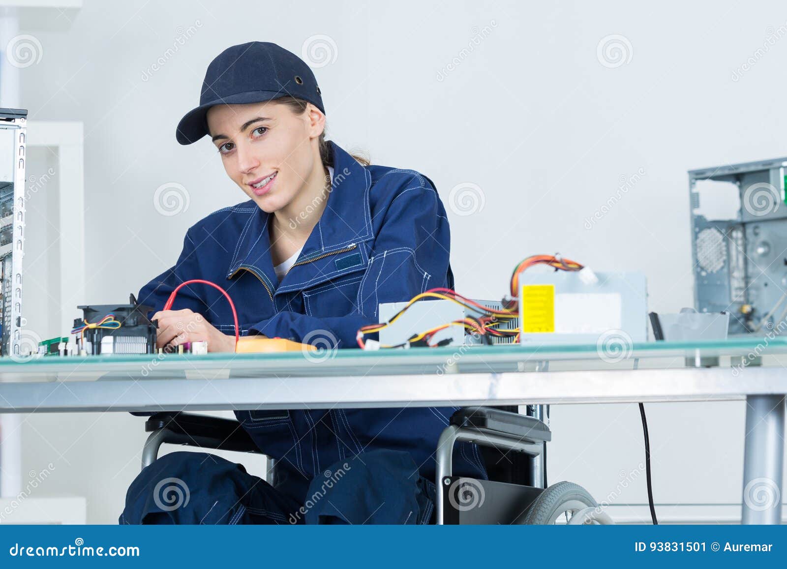 Female Using Calibrating Machine Stock Image - Image of caucasian ...