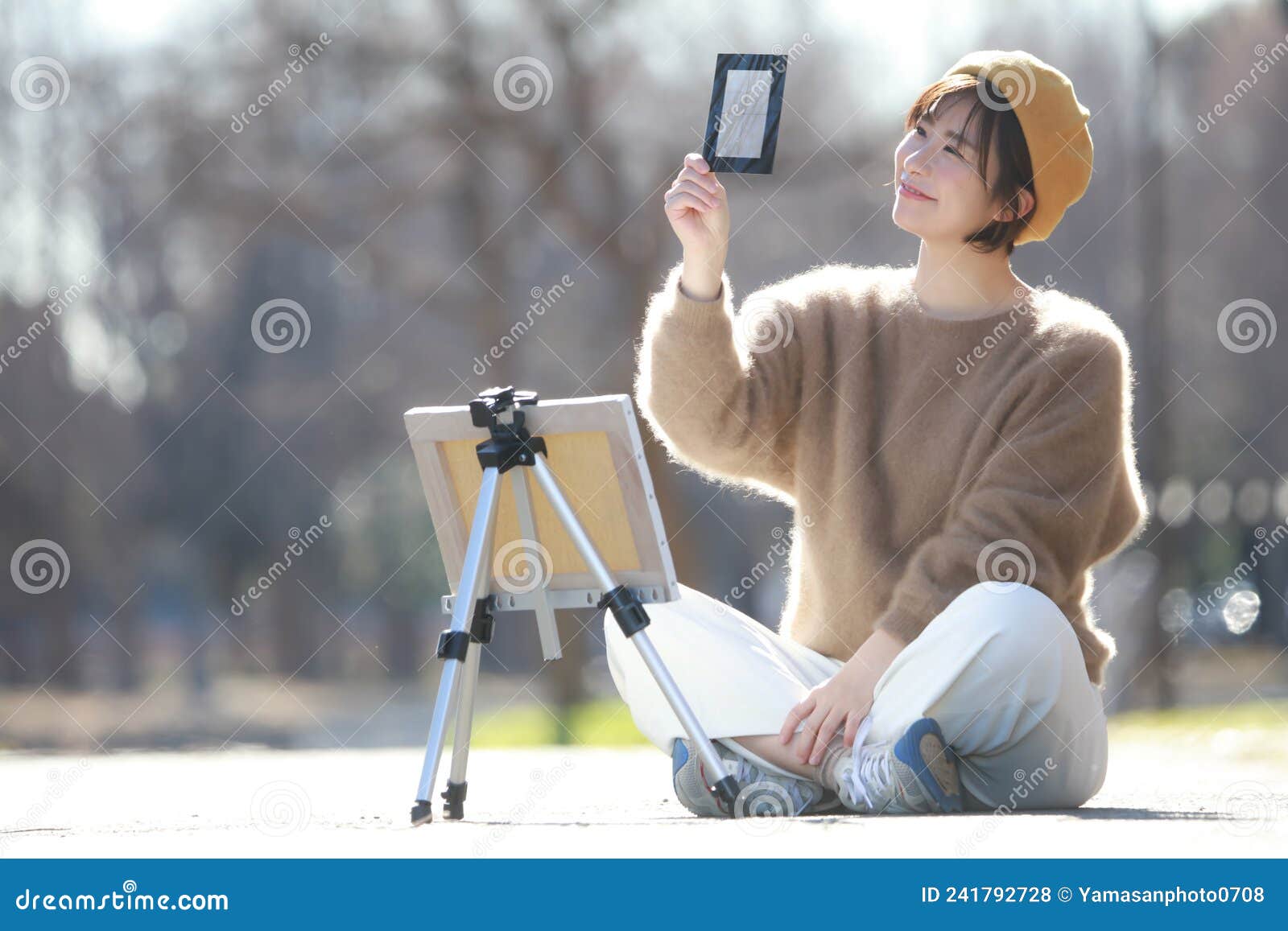 Female Using a Drawing Scale Stock Photo - Image of japanese, painting ...