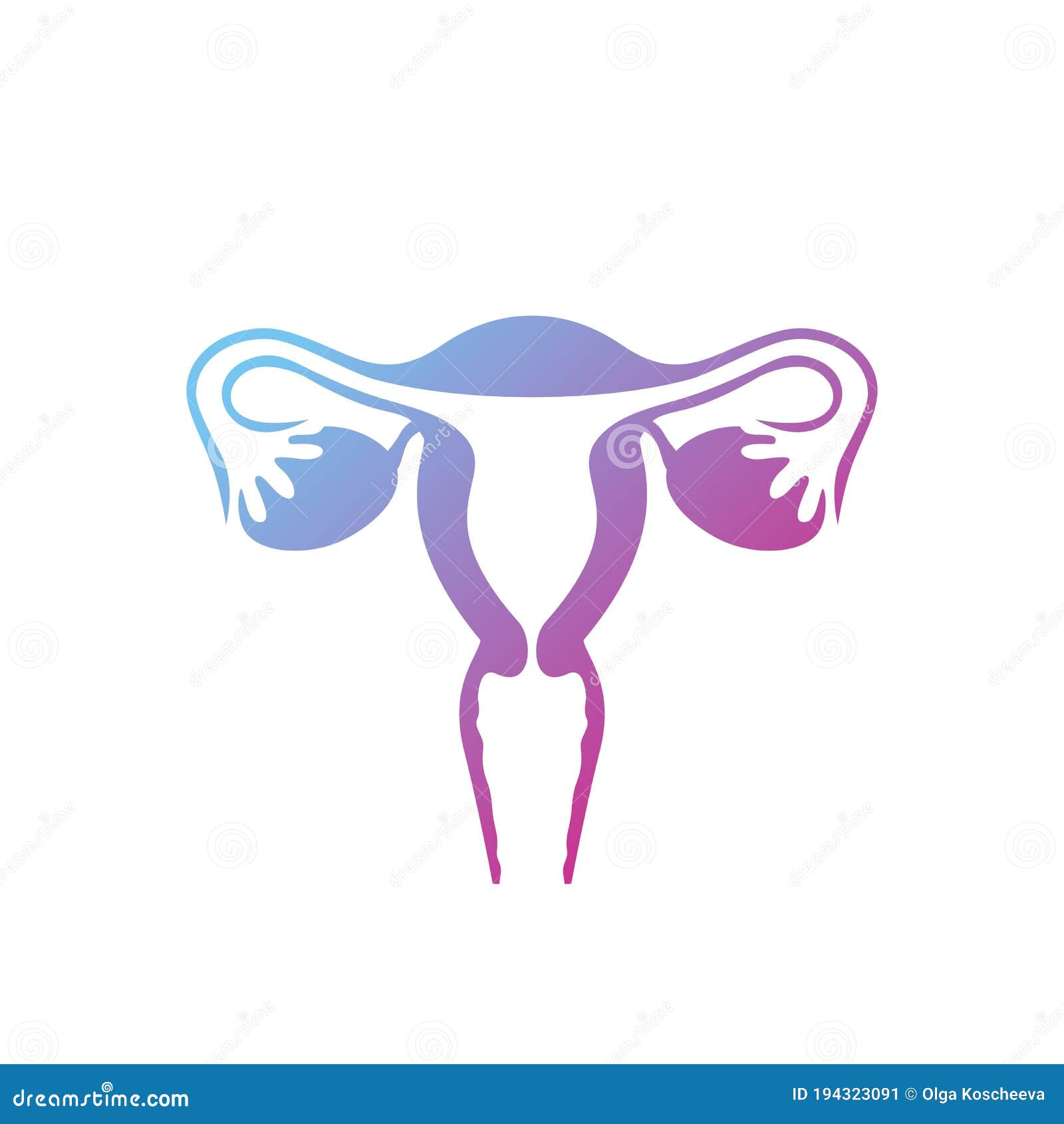 Uterus Ovaries Black Icon Concept. Uterus Ovaries Flat Vector Symbol ...
