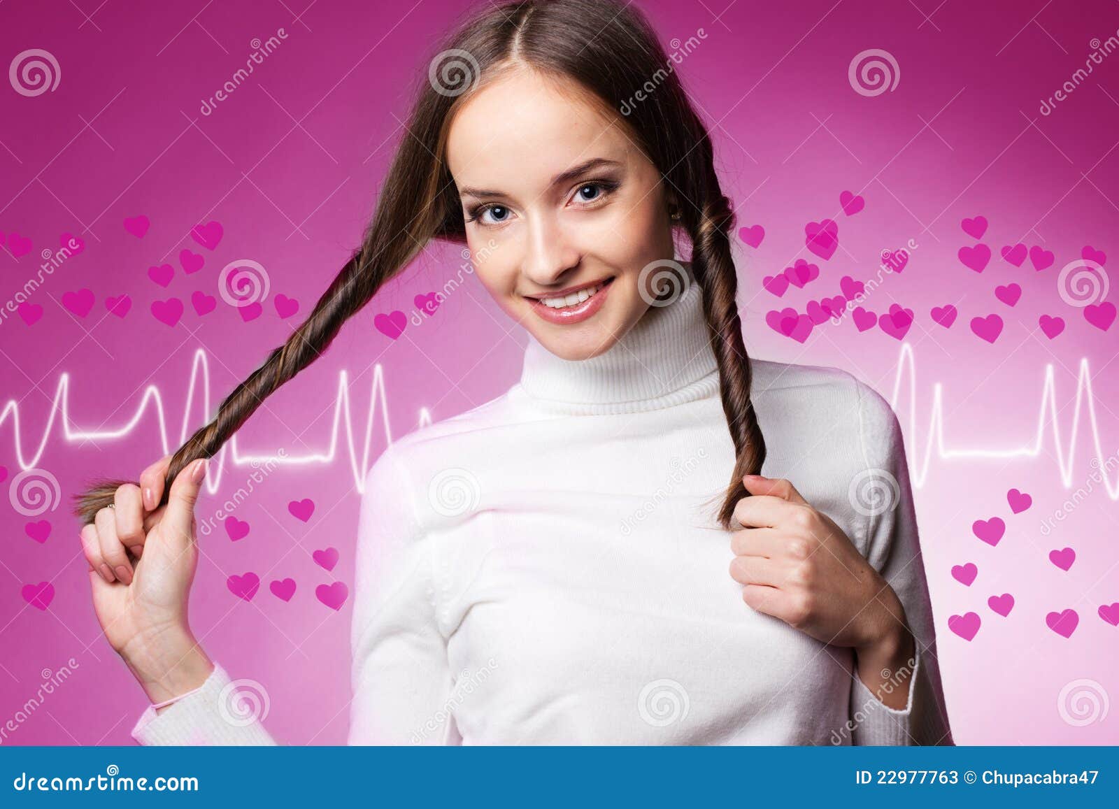 Female valentine stock image. Image of adorable, model - 22977763