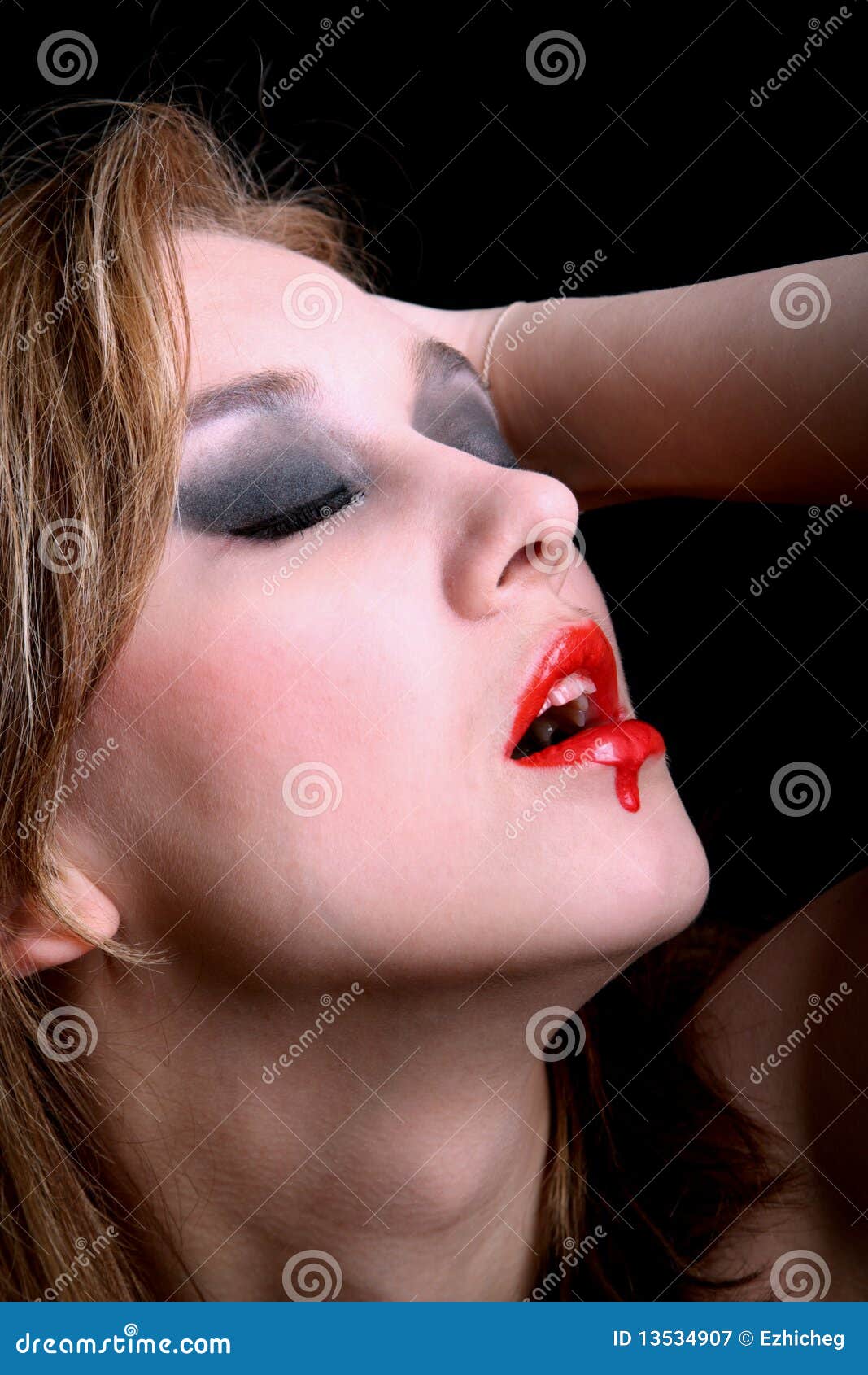 Female - vampire stock image. Image of hair, lips, fear - 13534907
