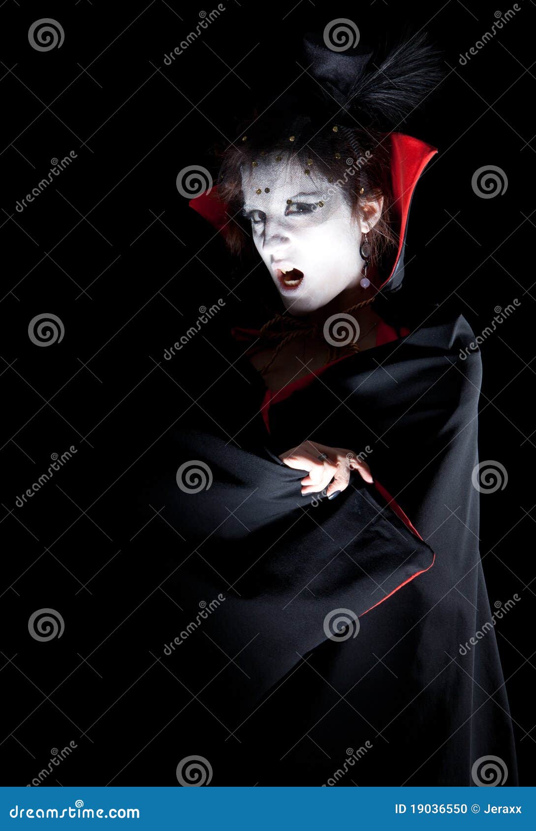 Female Vampire Showing Fangs Stock Photo - Image of medieval ...