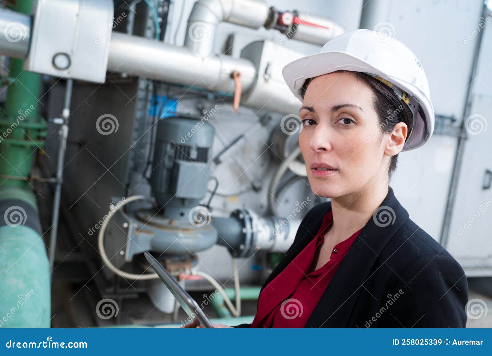 Female Vessel System Engineer Stock Image - Image of marine, machine ...