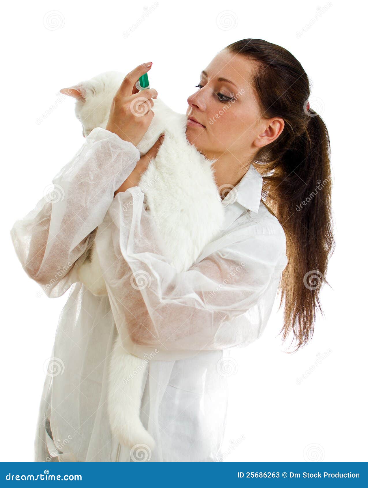 Female veterinarian stock image. Image of dosage, coat - 25686263