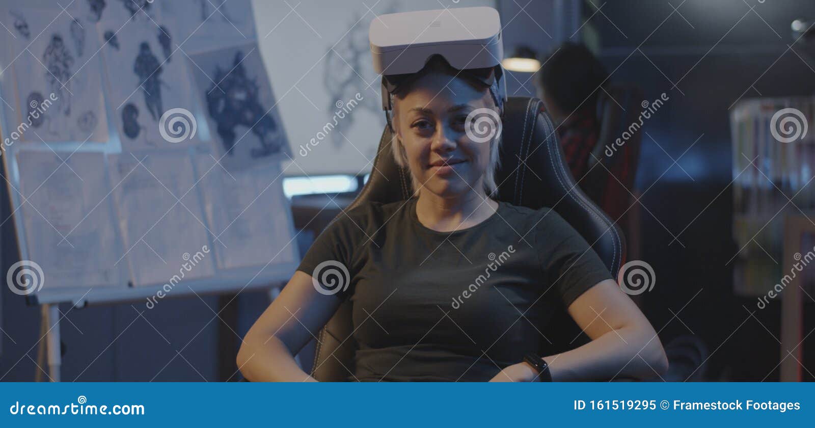 Female Video Game Developer Portrait Stock Image - Image of developer ...