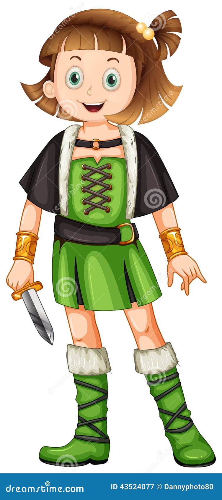 Female Viking With Hands On Her Belt Stock Image | CartoonDealer.com ...