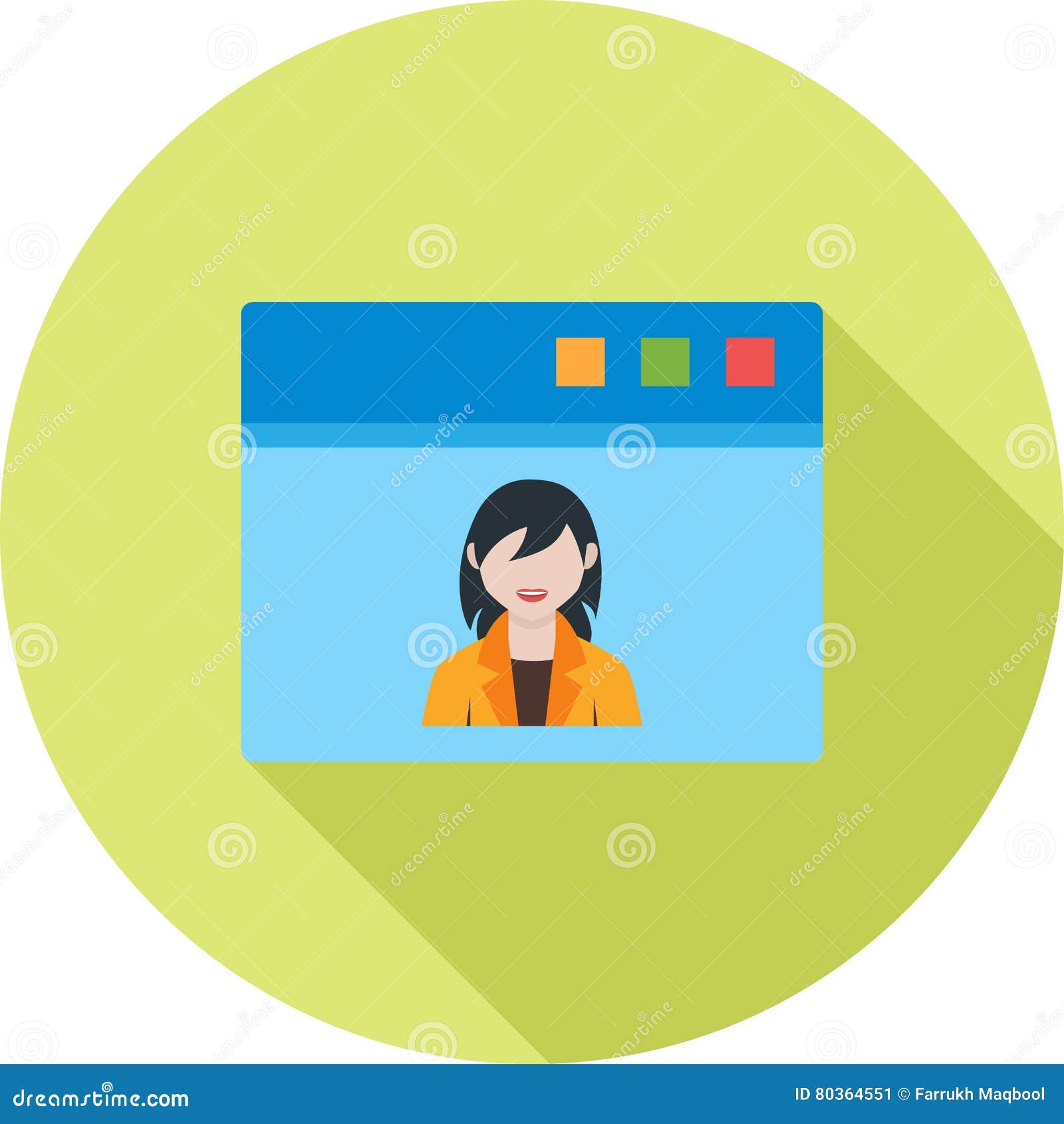 Female Visitor stock vector. Illustration of user, sign - 80364551