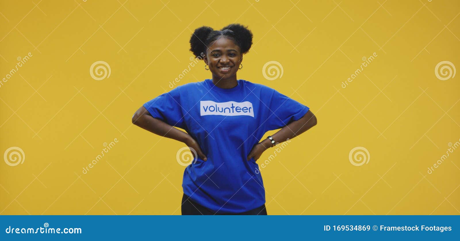 Female Volunteer Smiling at Camera Stock Image - Image of showing ...