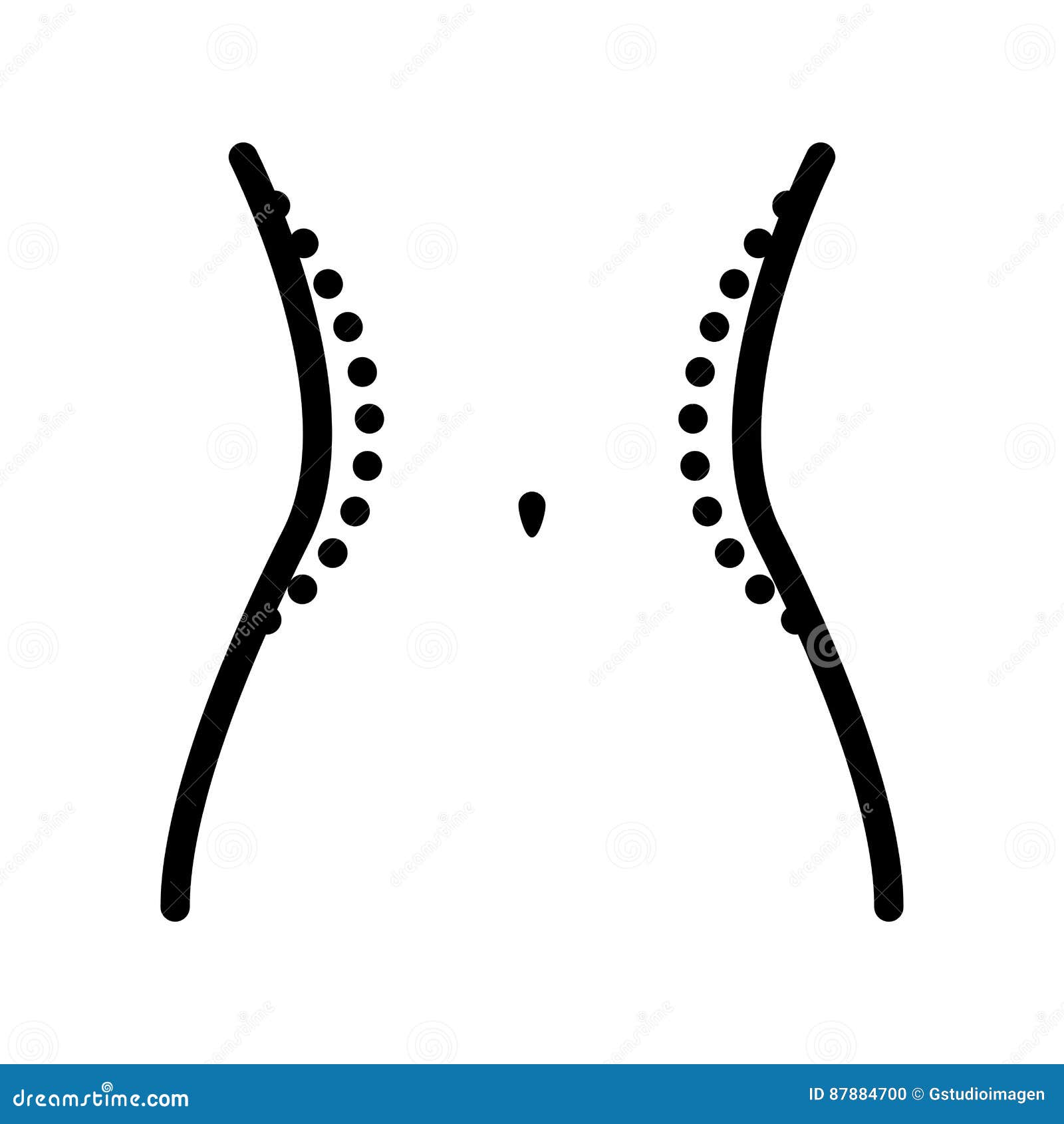 Female Waist with Surgery Lines Stock Vector - Illustration of patient ...