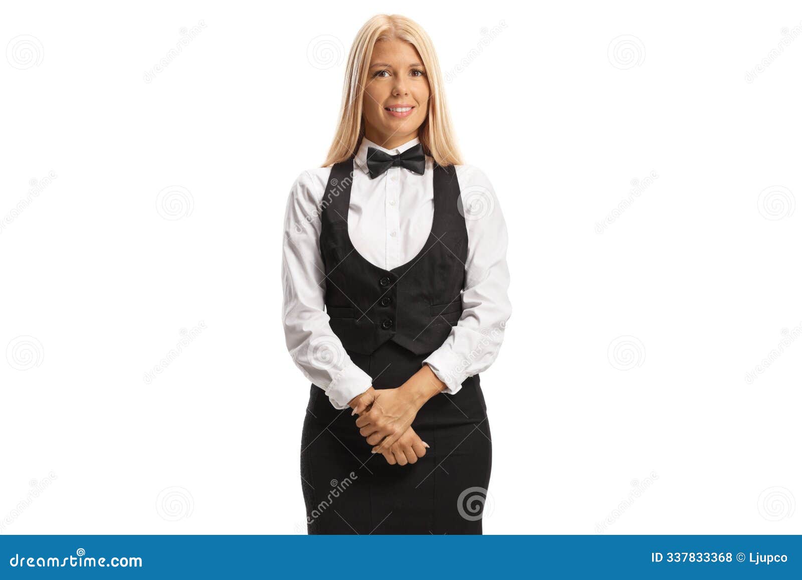 Female Waiter in a Uniform Posing Stock Photo - Image of posing ...