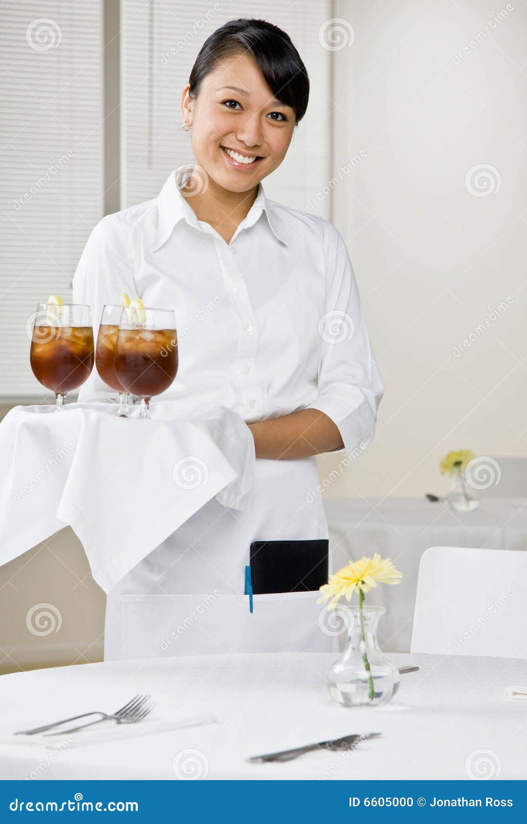 Waitress Serving Drinks