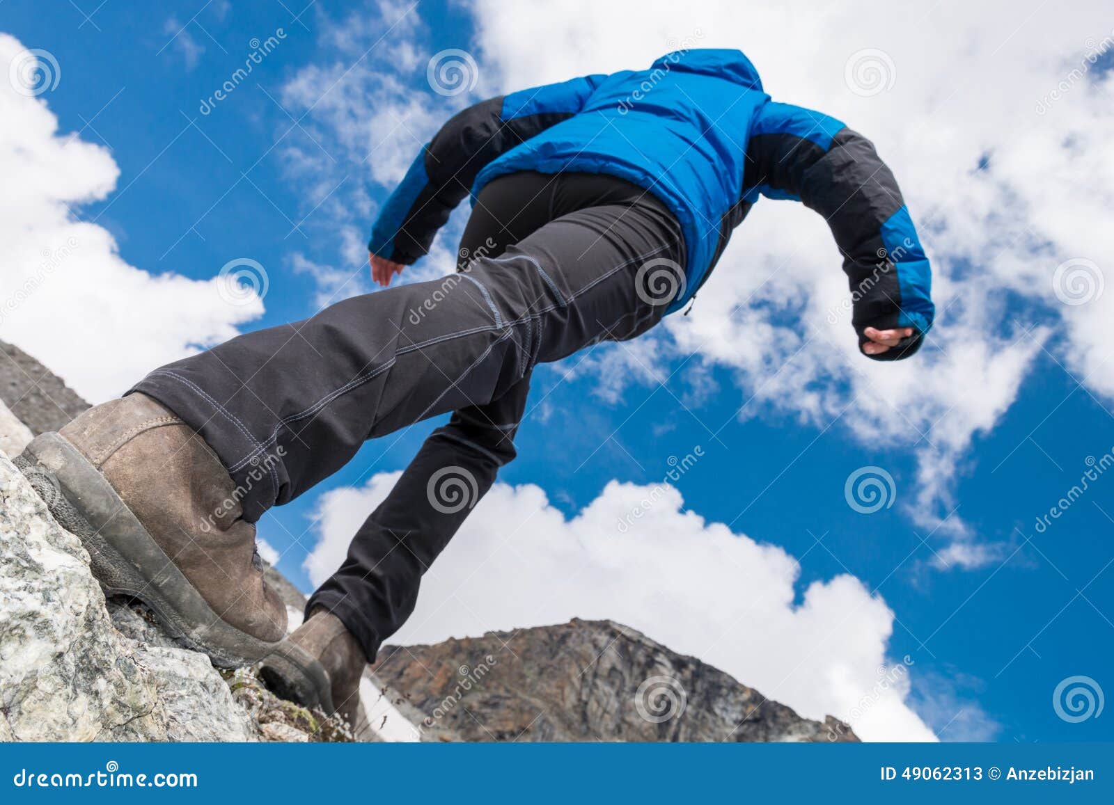 Female Walking on Mountain Ridge Stock Image - Image of hiking, hike ...