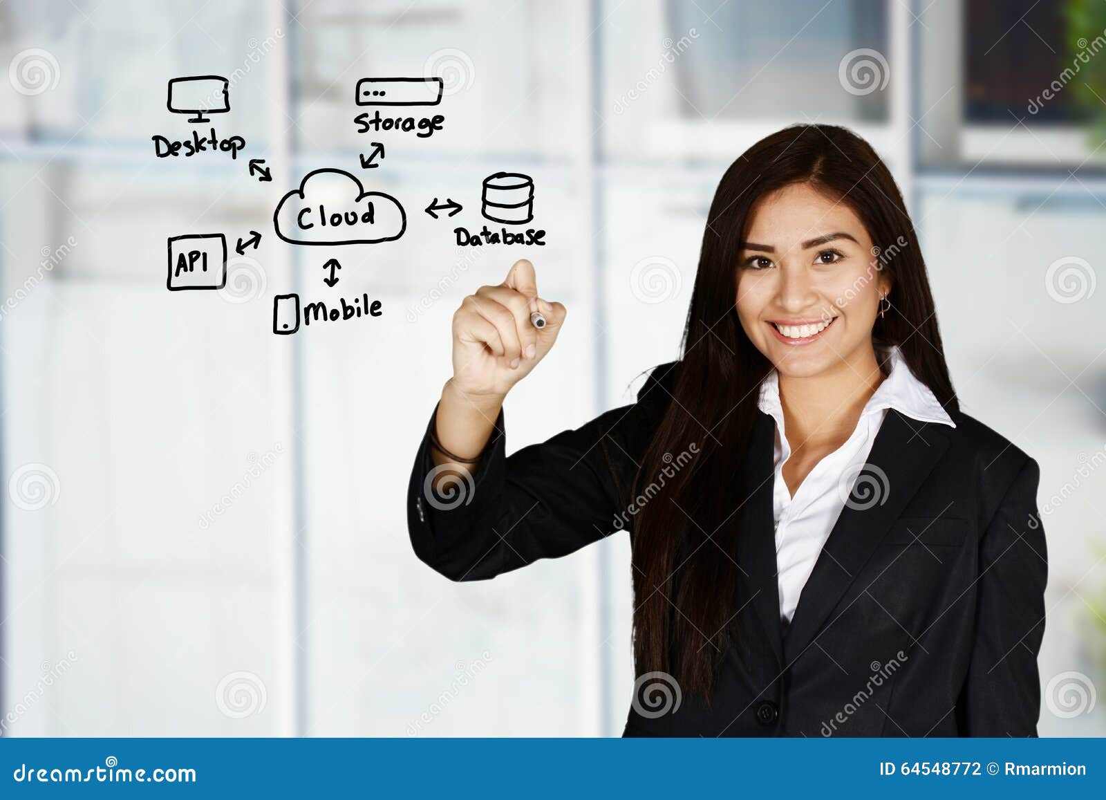 Female Web Designer stock photo. Image of database, smiling - 64548772