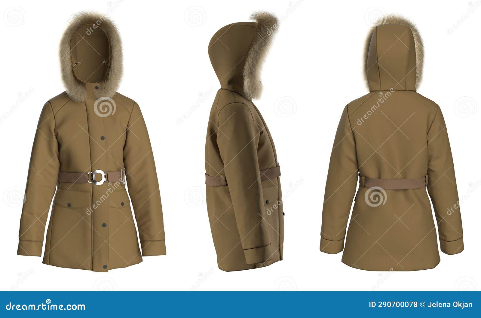 Female Winter Jacket stock illustration. Illustration of female - 290700078