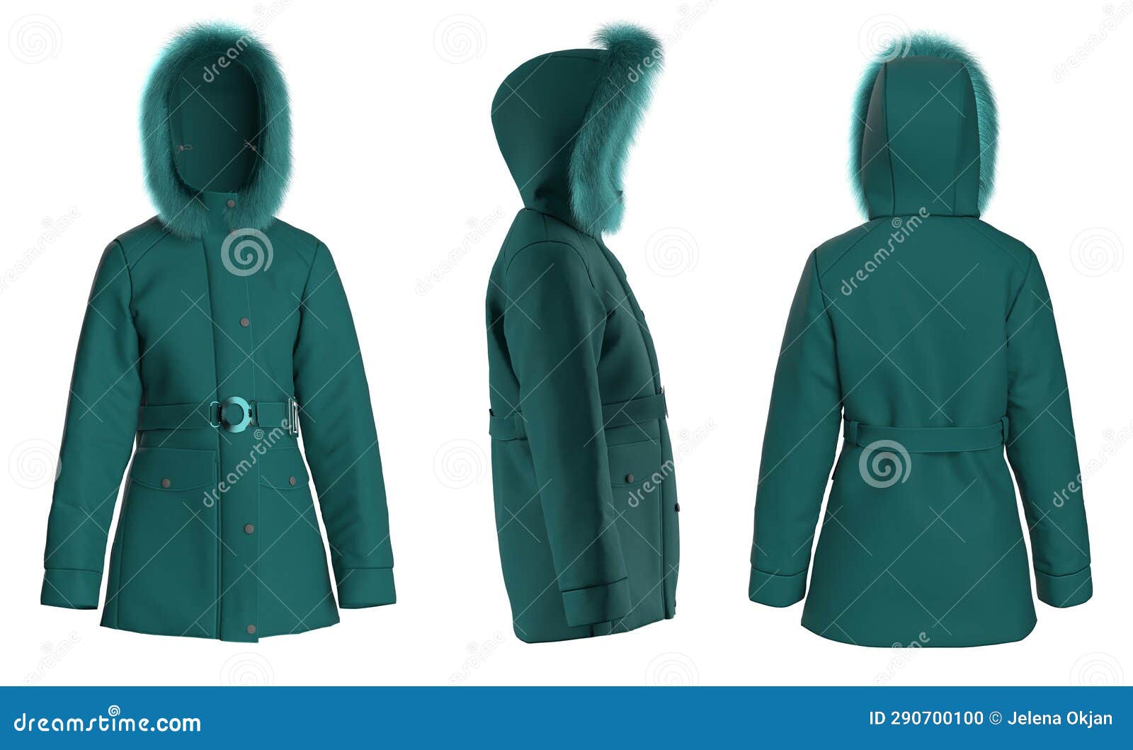 Female Winter Jacket stock illustration. Illustration of colourful ...