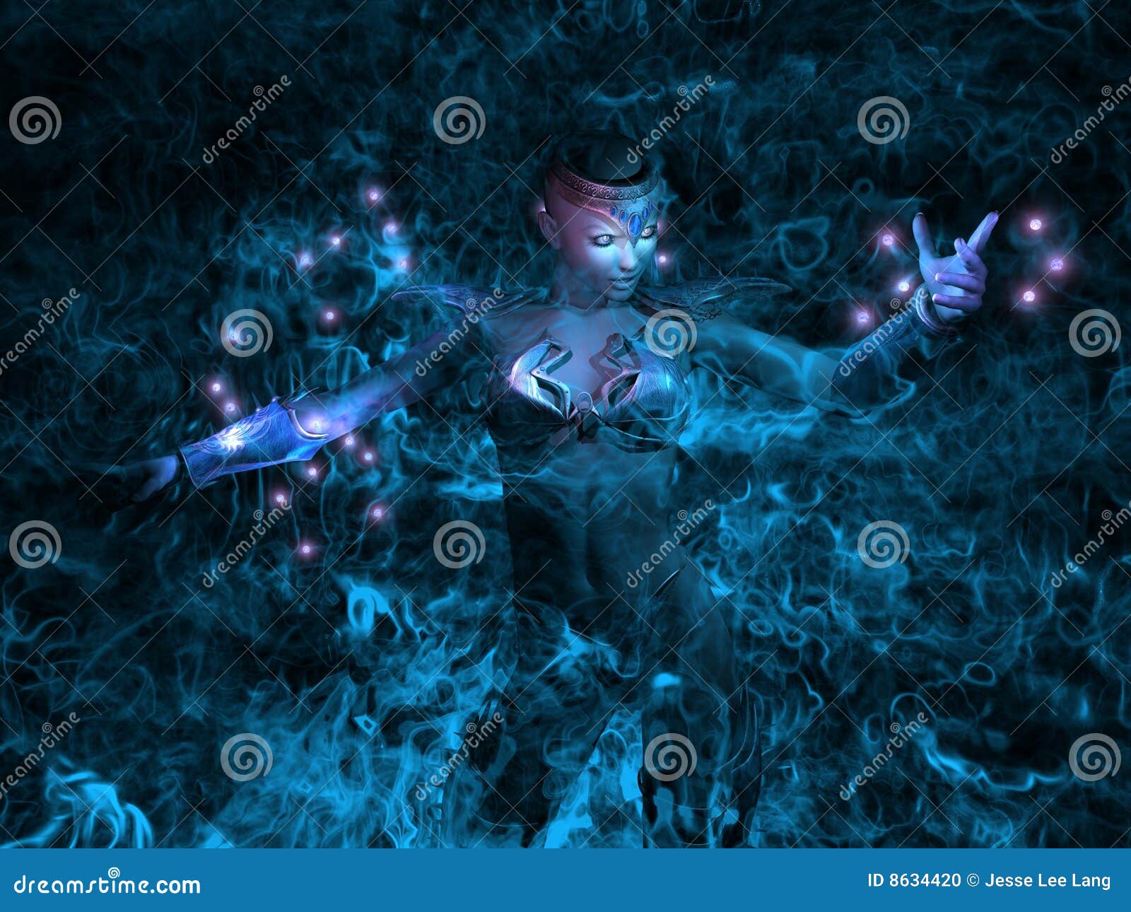 Female wizard stock illustration. Illustration of spell - 8634420