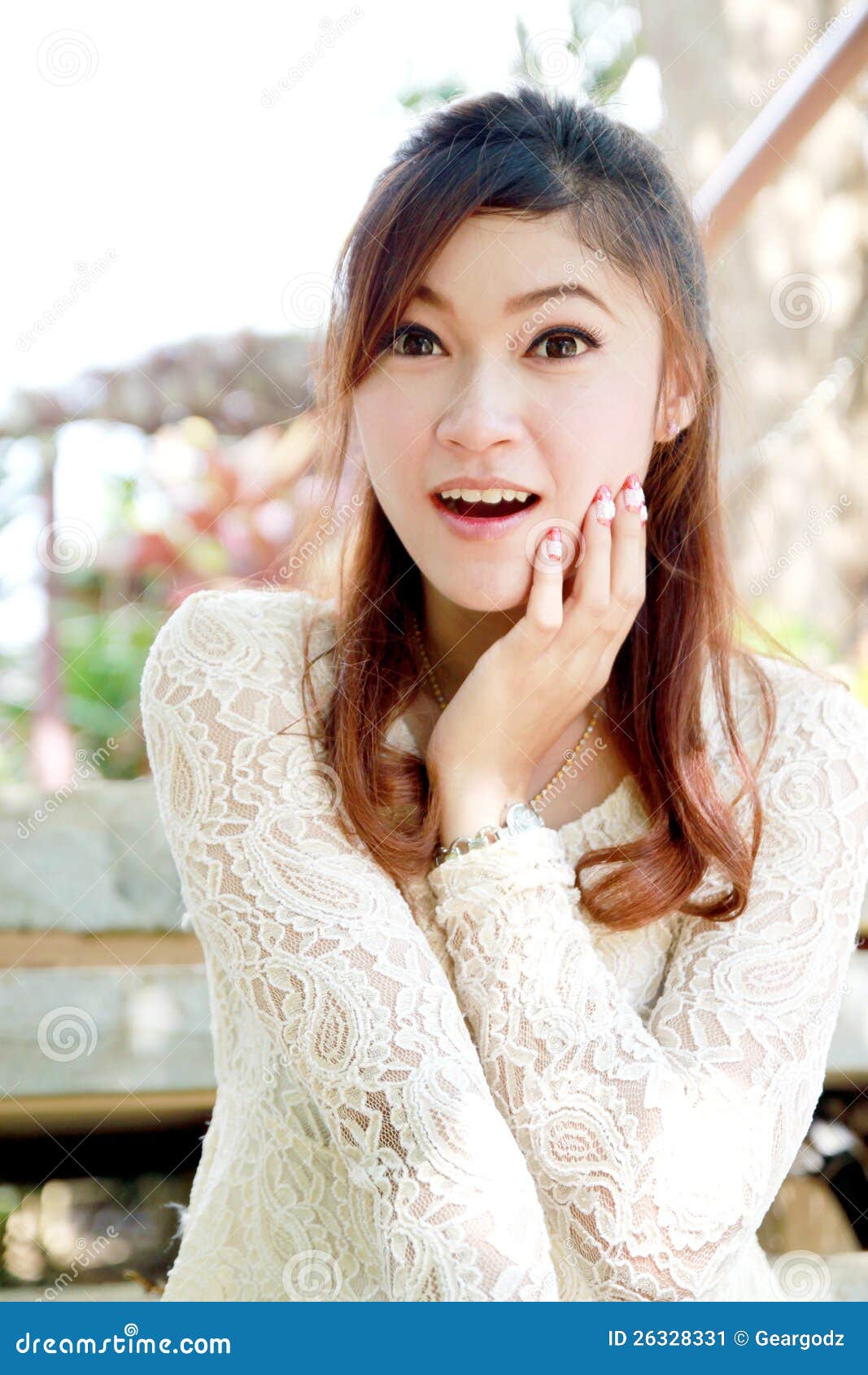 Female Woman in a Shocked Pose Stock Image - Image of beautiful, asian ...