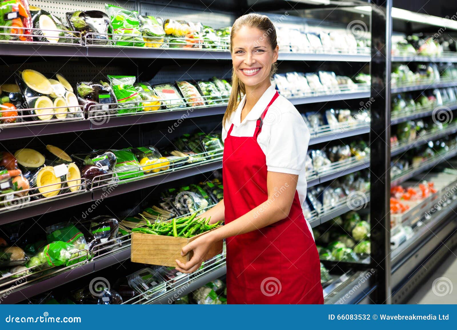 Female Worker Carrying Vegetables Box Stock Photo - Image of female ...