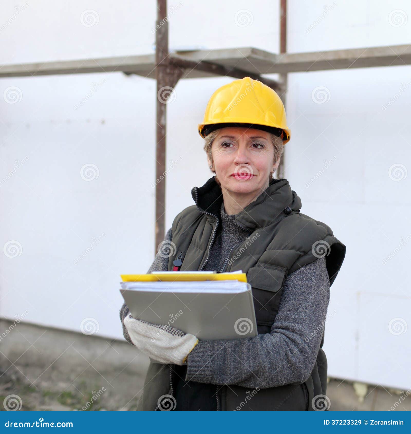 Female worker stock image. Image of build, caucasian - 37223329