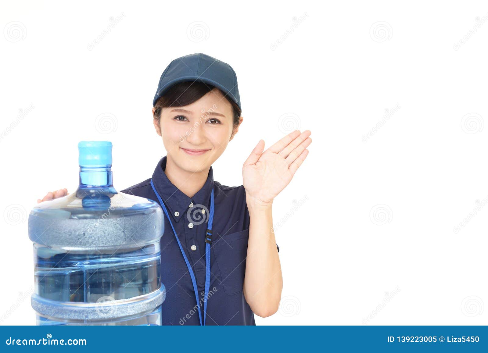 Female Worker with a Container of Water Stock Image - Image of ...