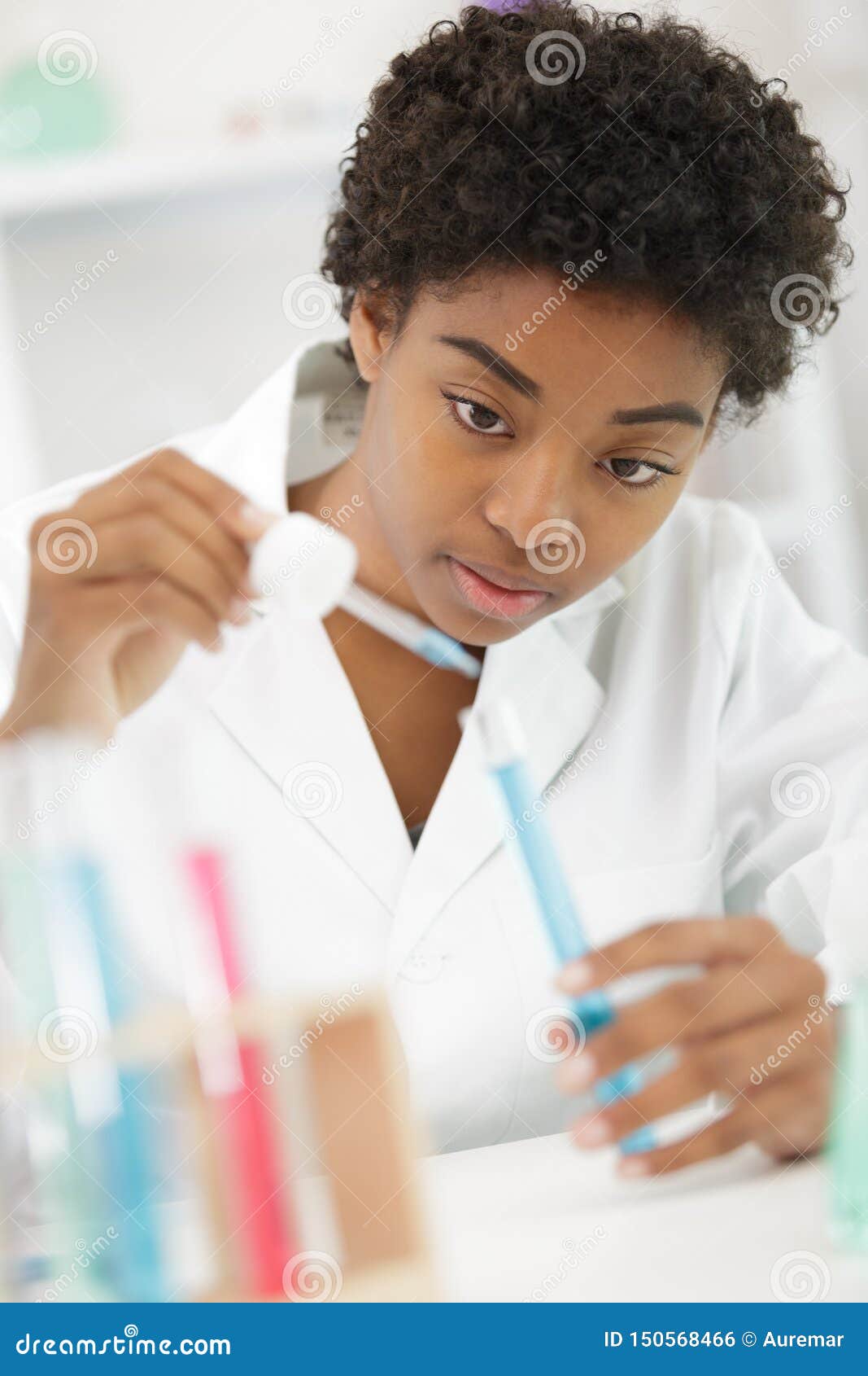 Female worker in lab stock photo. Image of experimenting - 150568466
