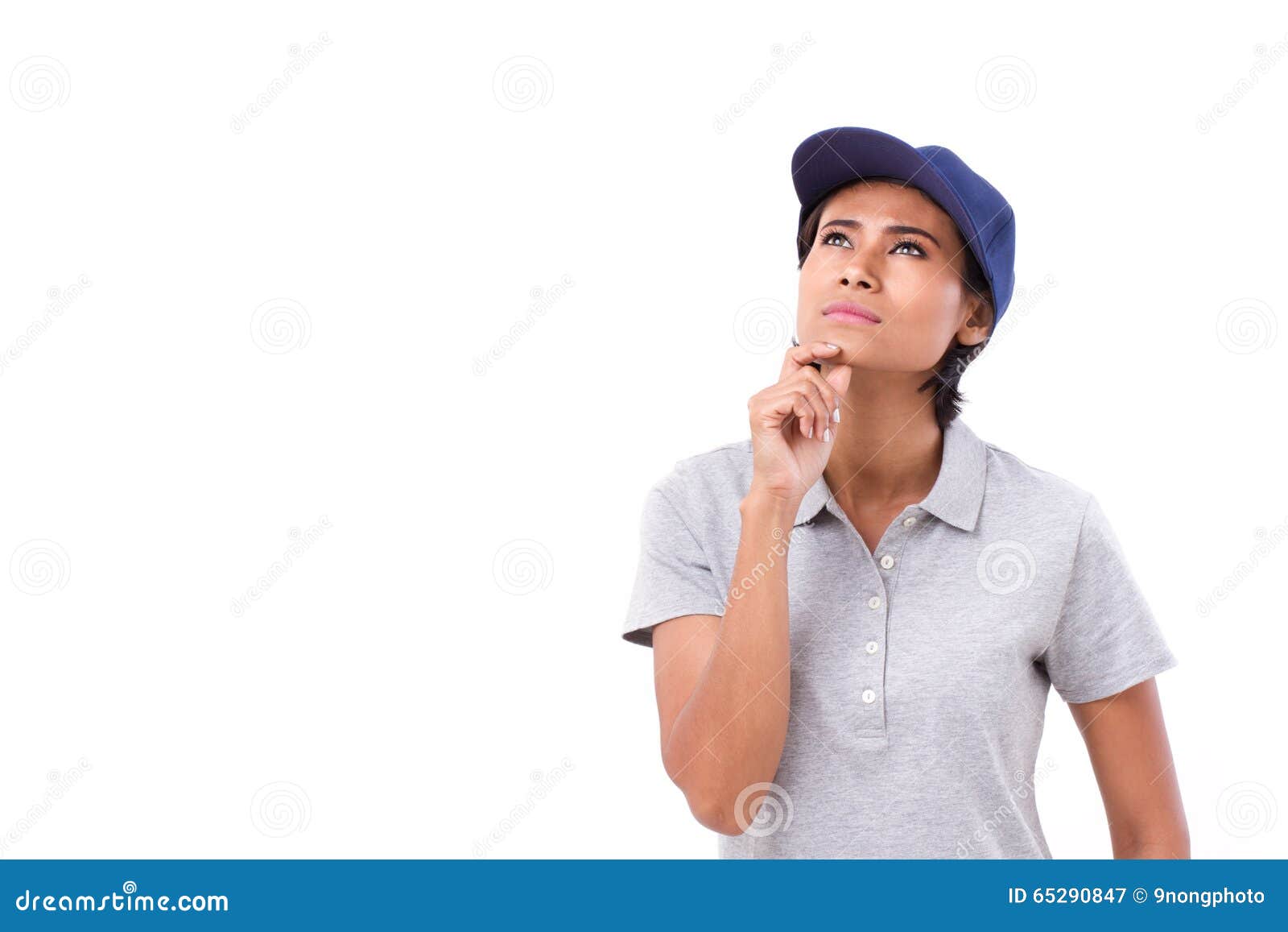 Female Worker Thinking, Planning Stock Image - Image of grief, employee ...