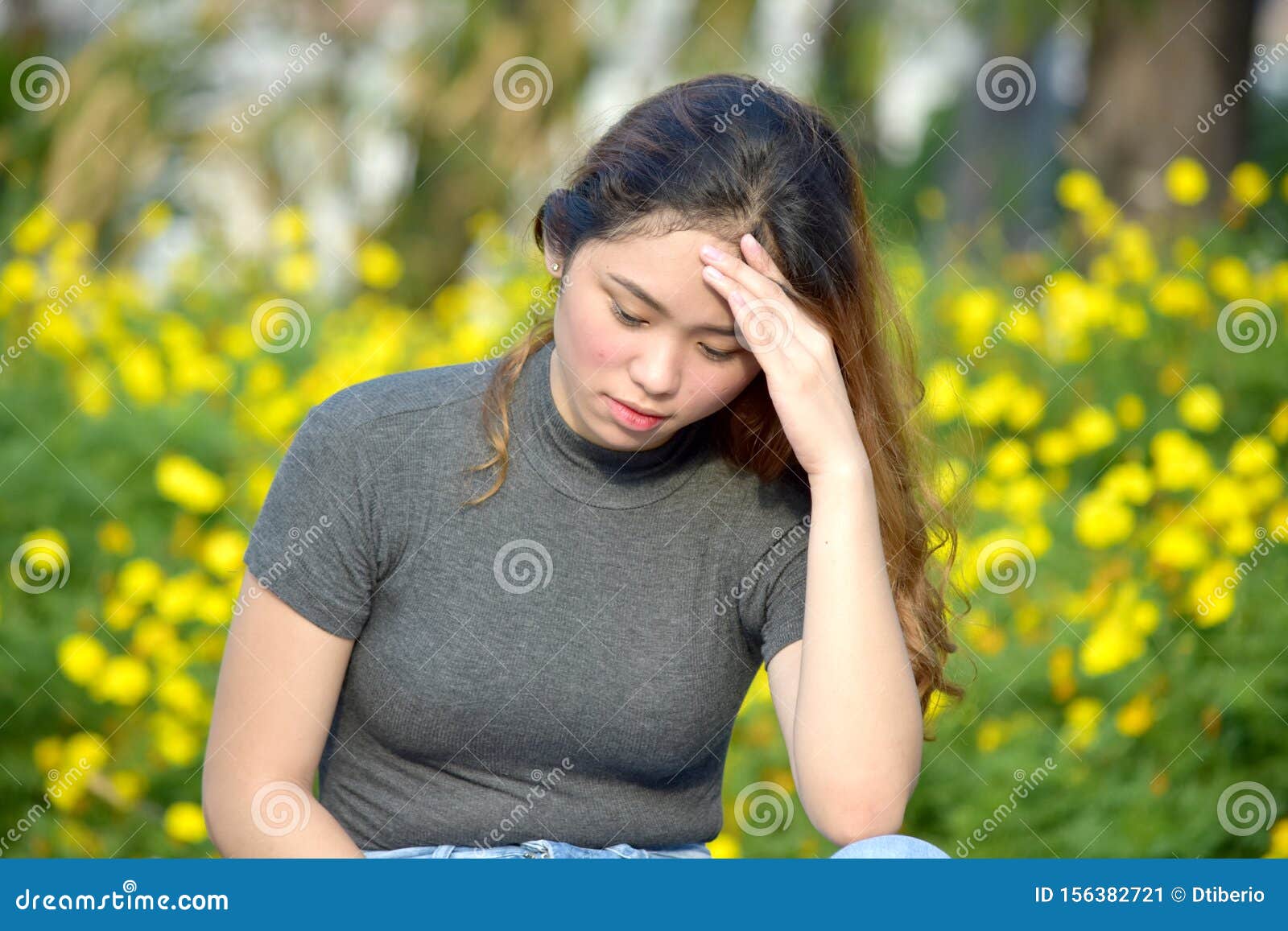 A Female and Worry stock image. Image of nervousness - 156382721
