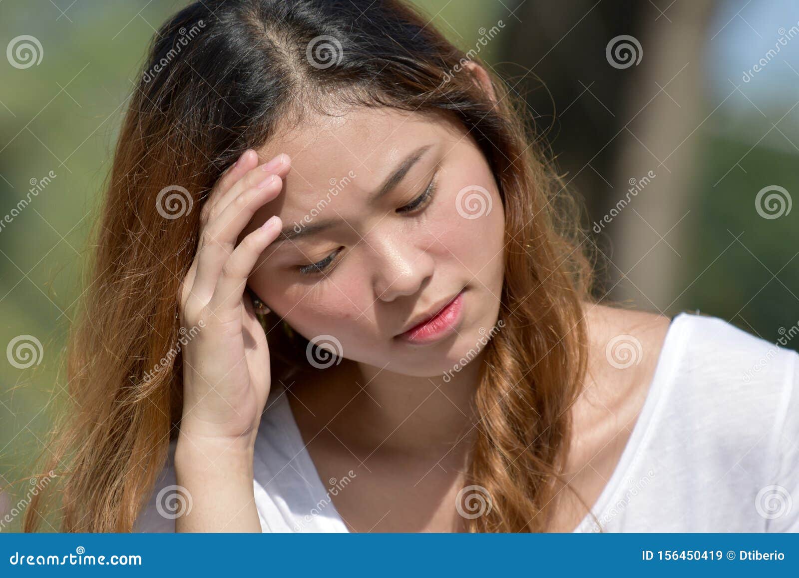 A Female and Worry stock image. Image of anxious, stress - 156450419