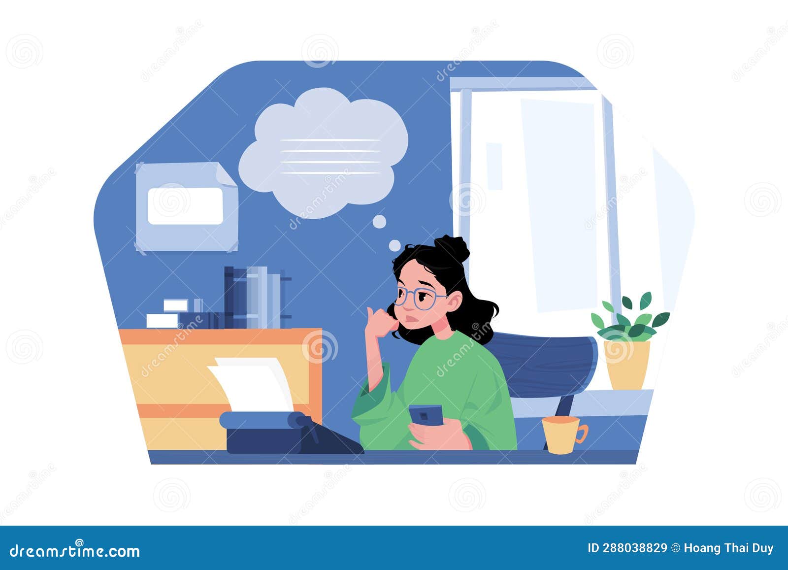 Female Writer Royalty-Free Cartoon | CartoonDealer.com #47294