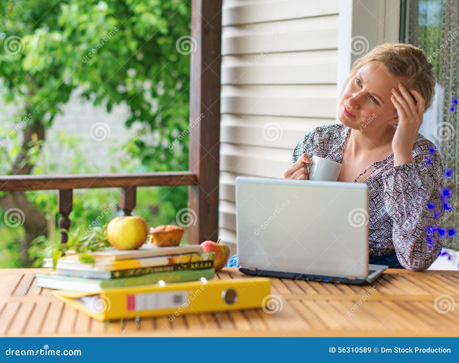 Female writer. stock image. Image of internet, freelancer - 56310589