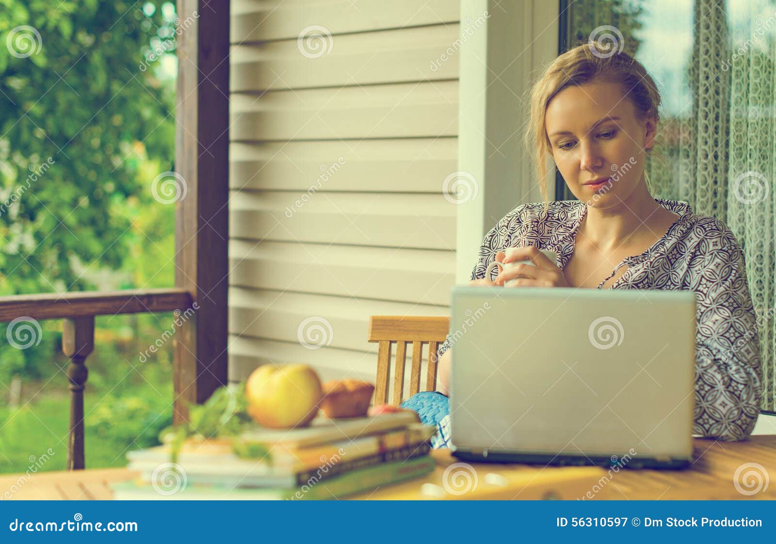 Female writer. stock image. Image of female, relaxation - 56310597