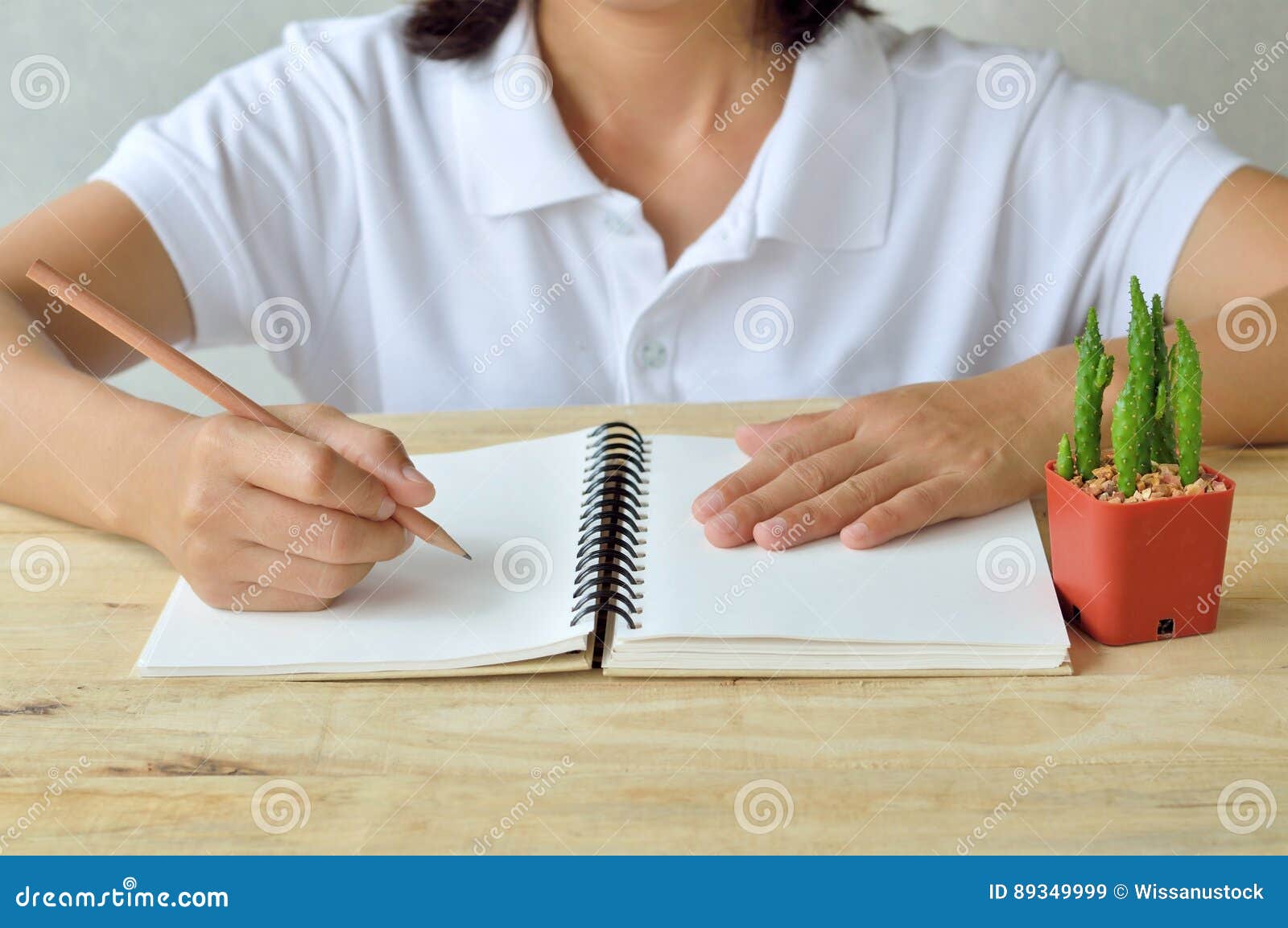 Female writing on notebook stock image. Image of message - 89349999