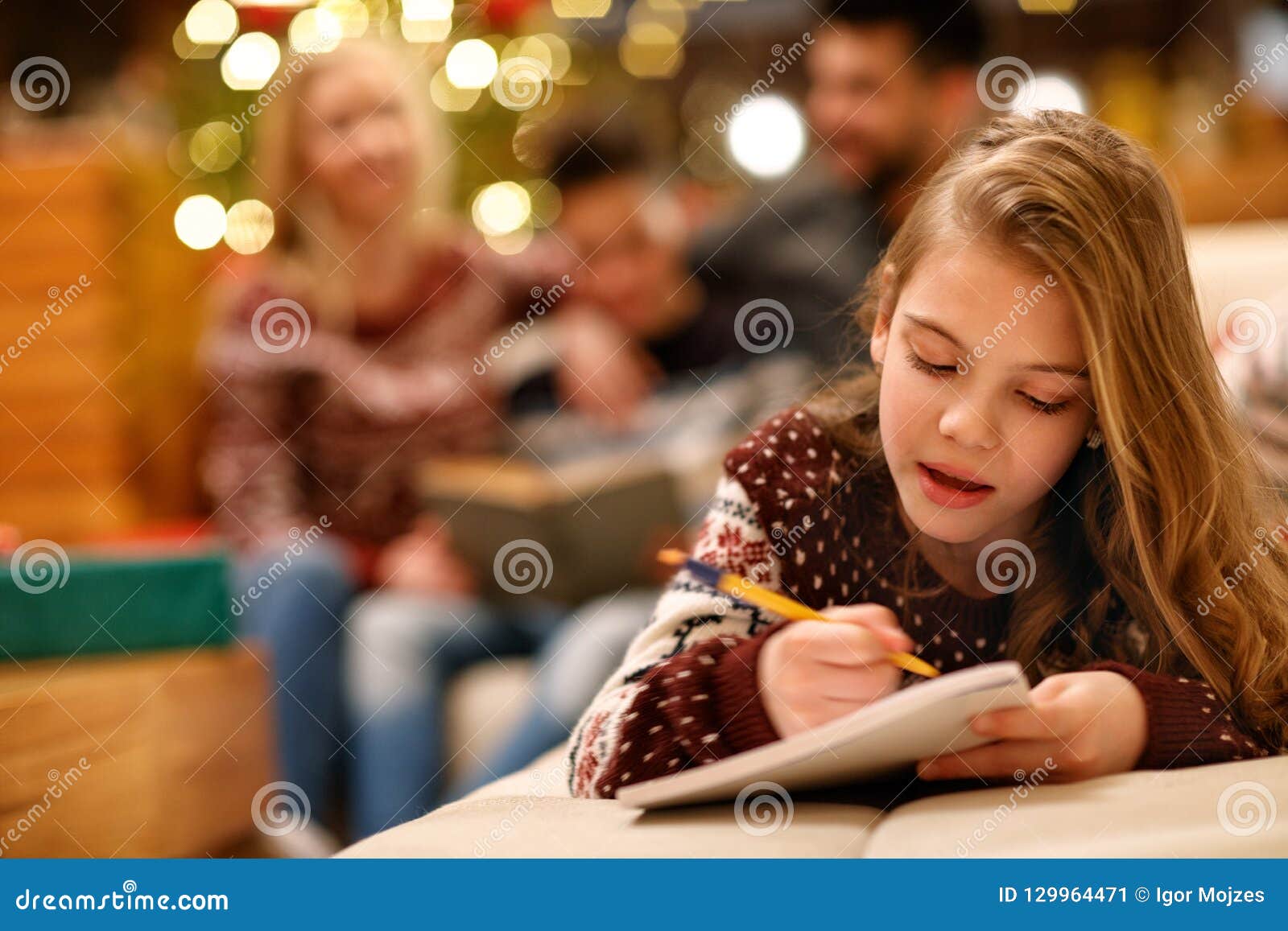 Female writing on paper stock image. Image of bokeh - 129964471