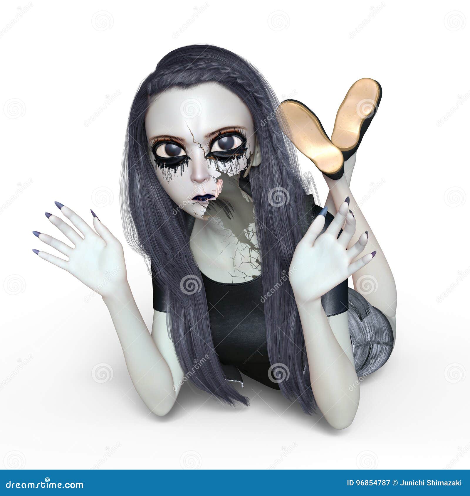 Female zombie stock illustration. Illustration of undead - 96854787