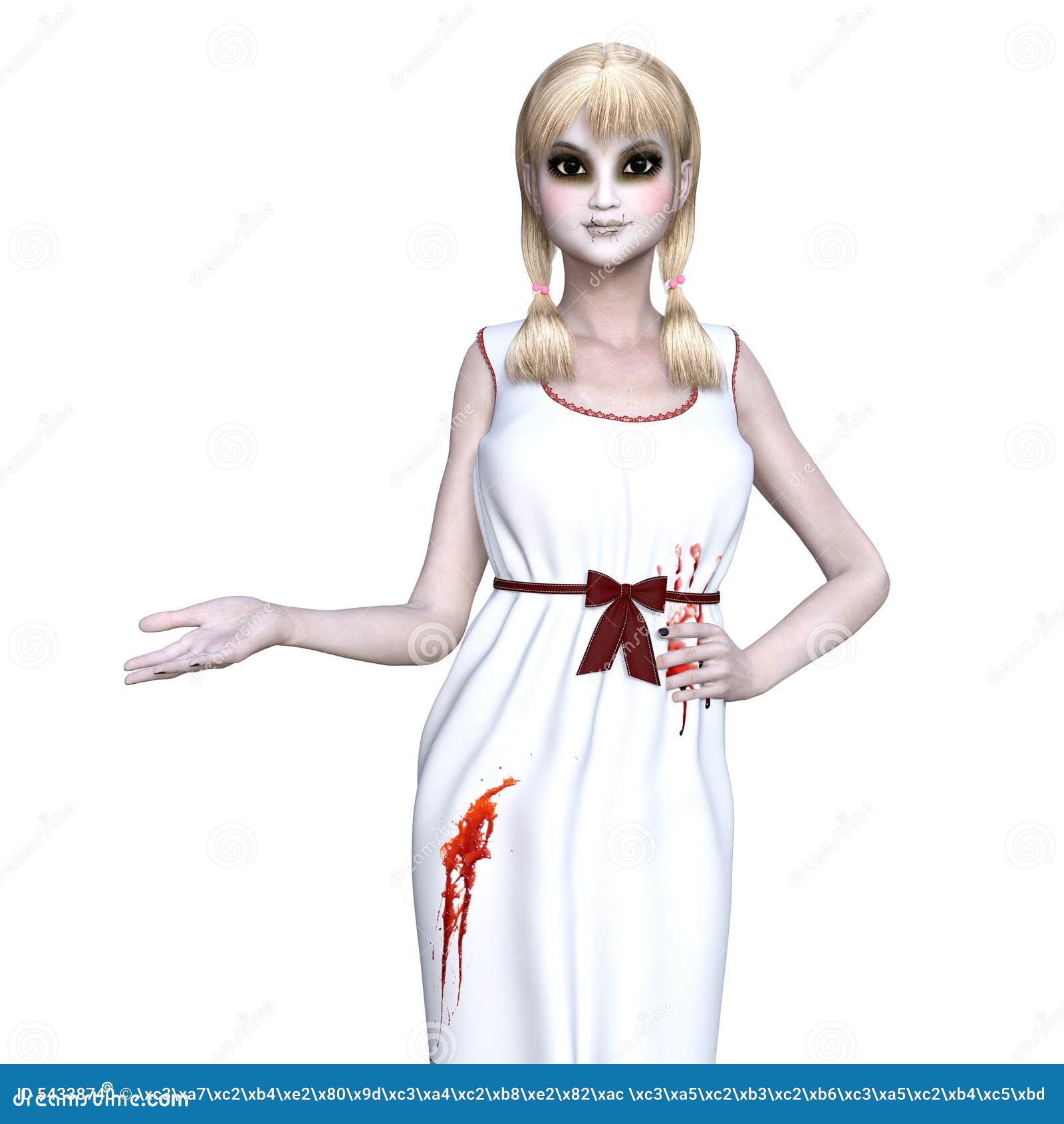 Female zombie stock illustration. Illustration of zombie - 54338740