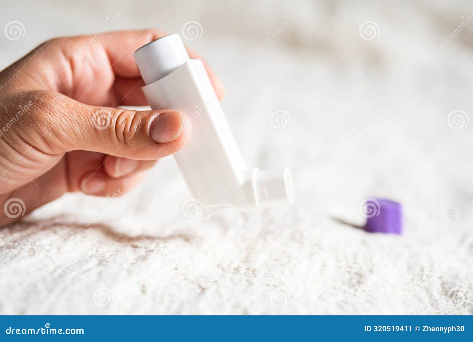 Females Hand Holding Inhaler for Asthmatics Stock Image - Image of ...