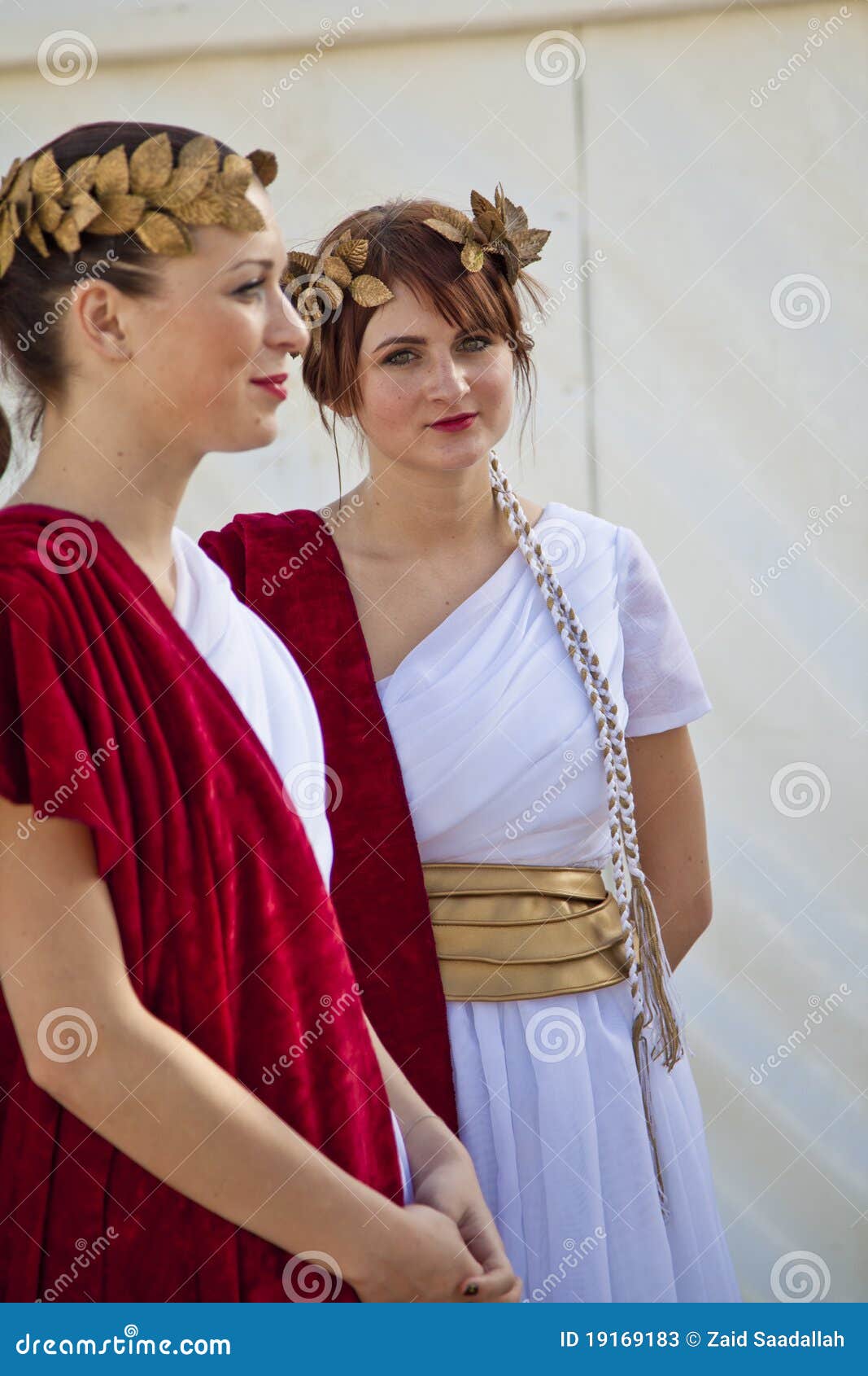 Females Models Dressed in Ancient Roman Costumes Editorial Stock Photo ...