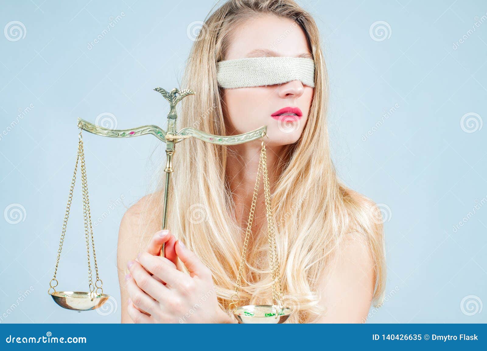Femida, Goddess of Justice with Scales Stock Image - Image of eyes ...