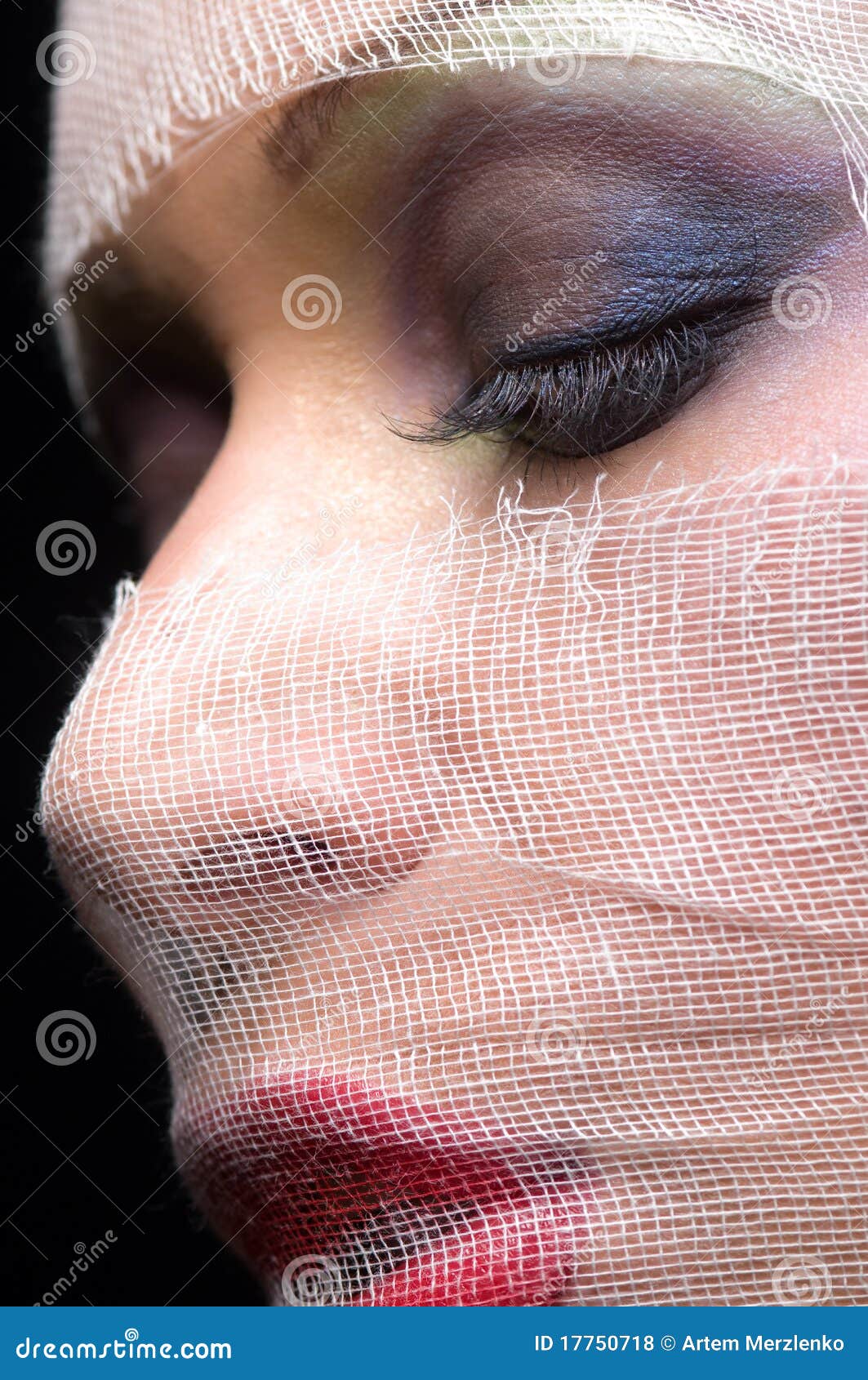 Feminine face stock photo. Image of eyes, beauty, cosmetics - 17750718