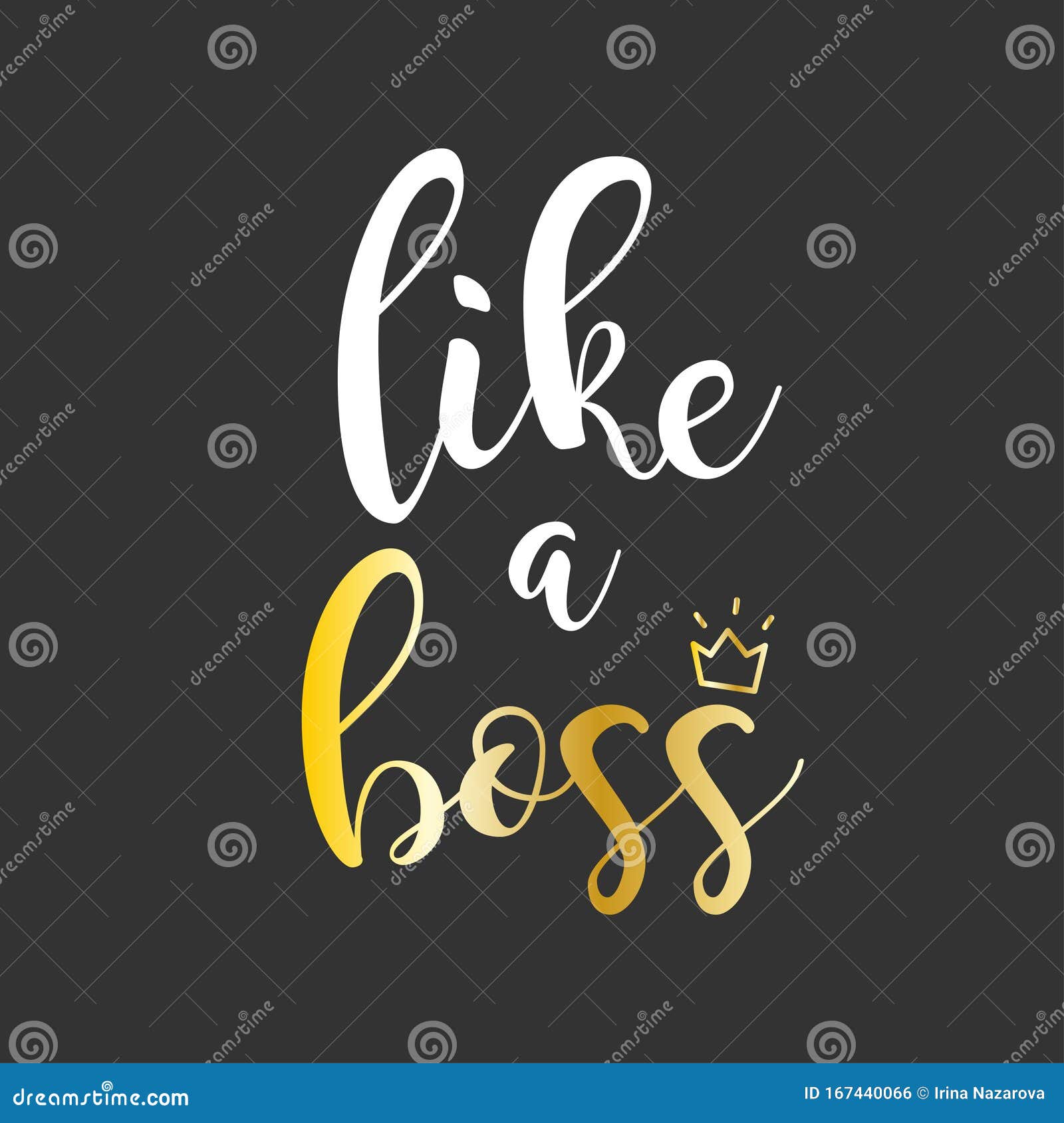 Like a Boss. Lettering Poster. Illustration Stock Vector - Illustration ...