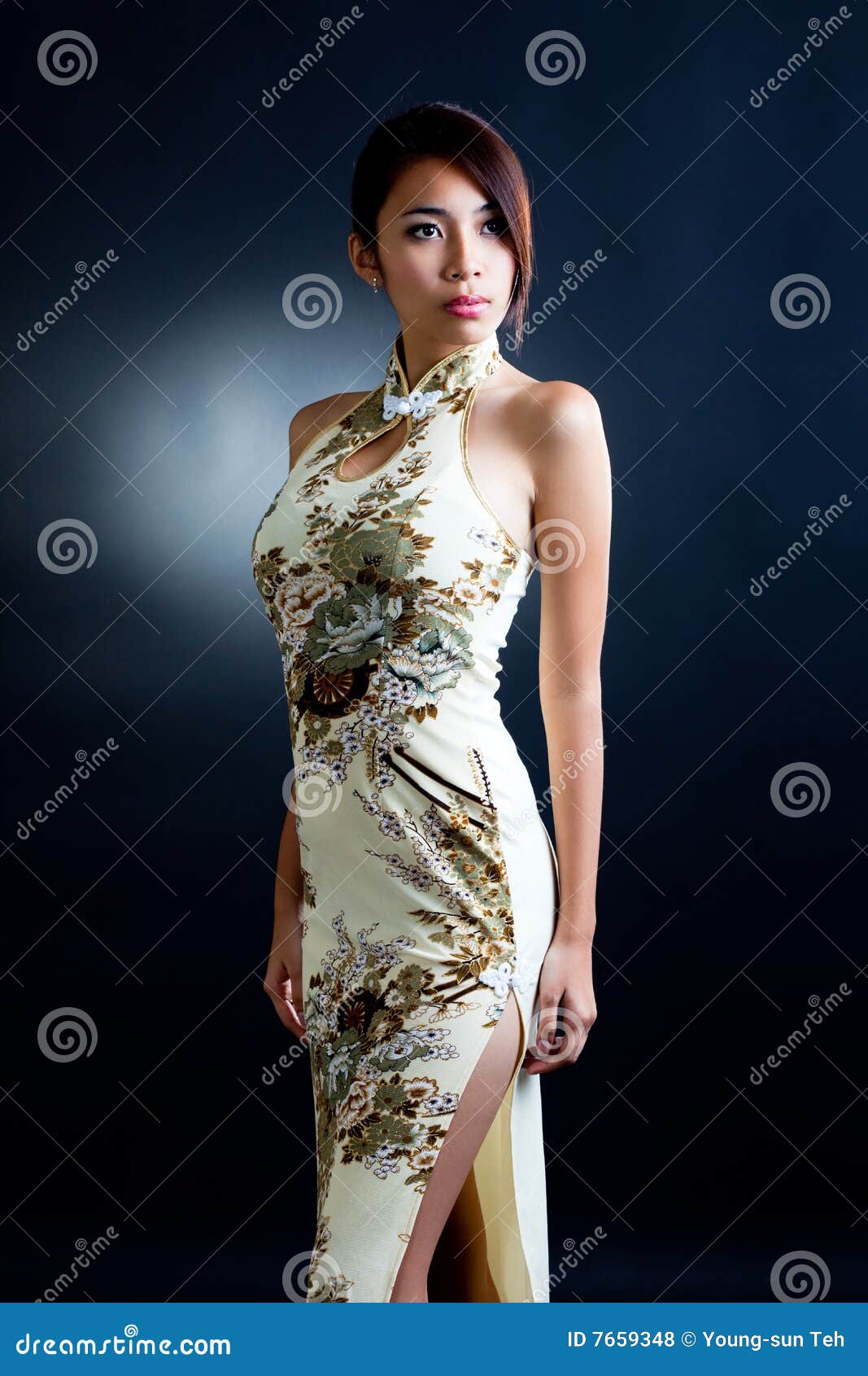 Femme Asiatique Dans La Robe Orientale Traditionnelle Photo Stock