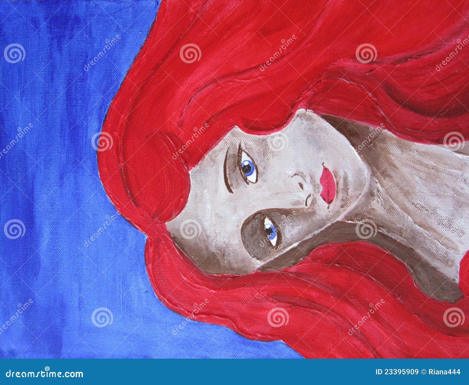 Femme avec le cheveu rouge illustration stock. Illustration du moderne ...