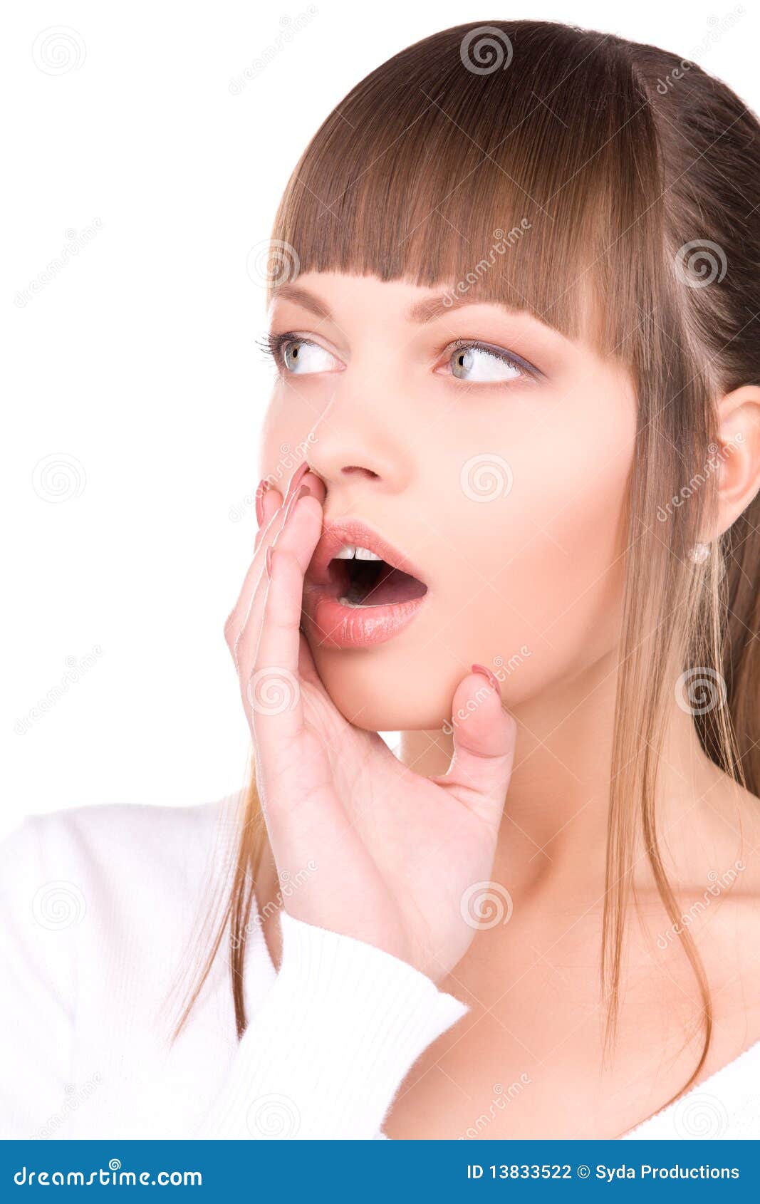 Femme choqué photo stock. Image du brune, femelle, personne - 13833522