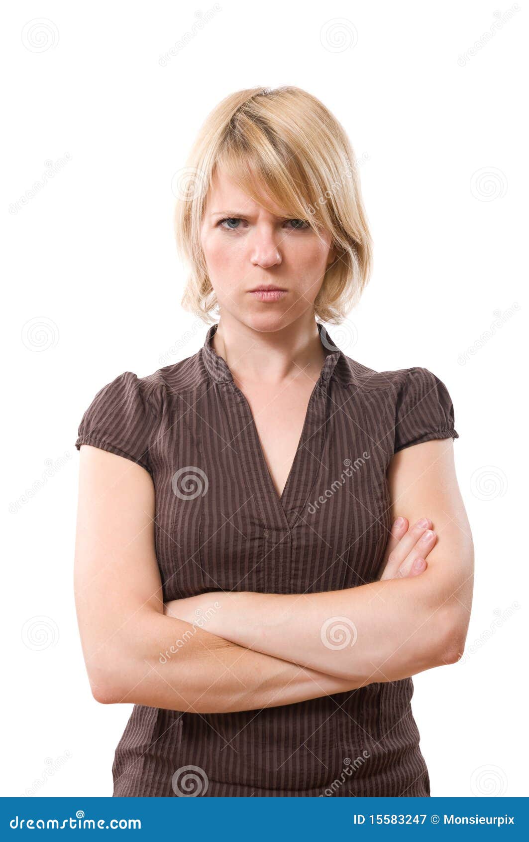 Femme contrarié image stock. Image du furieux, fille - 15583247