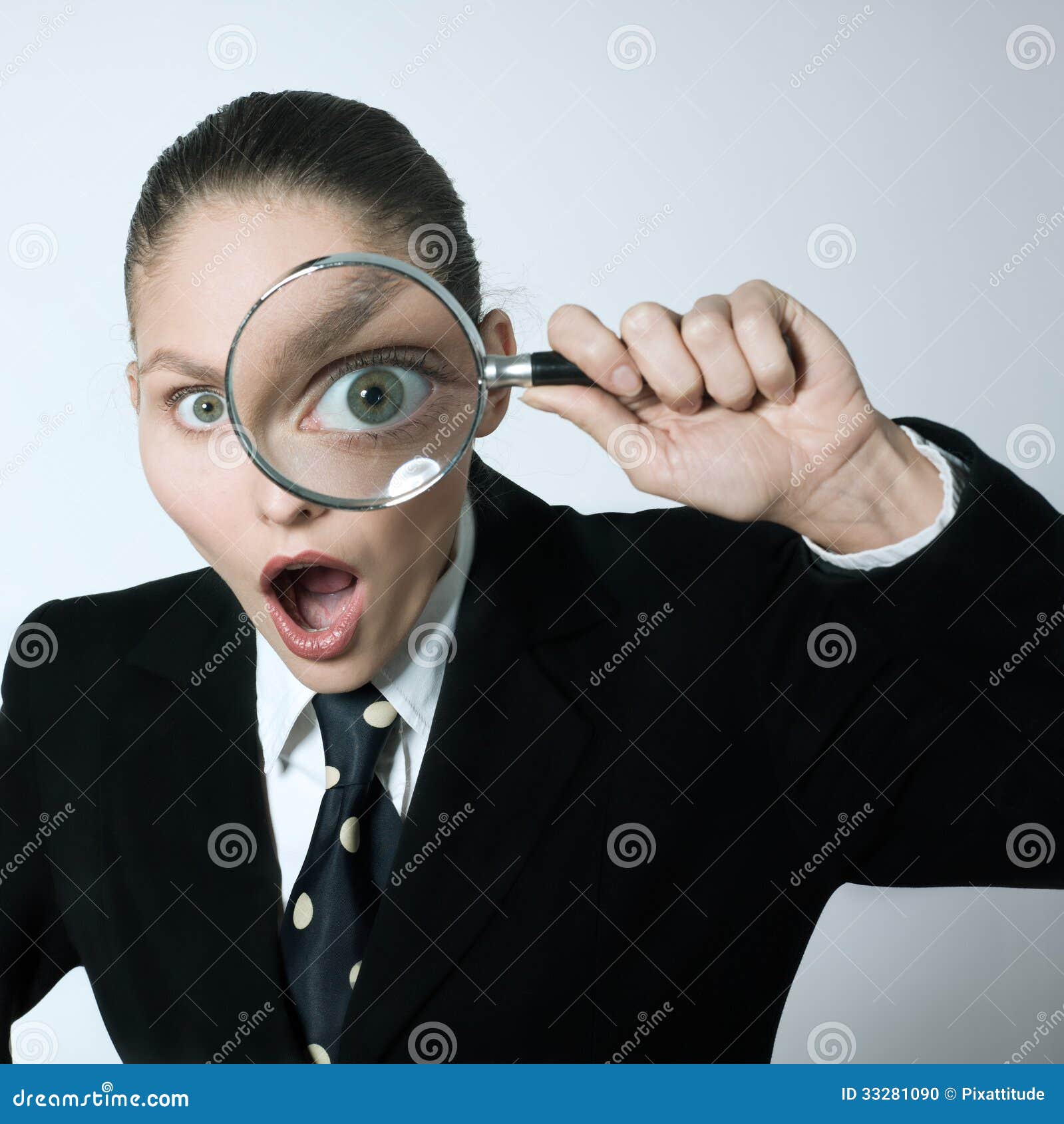 Femme curieuse photo stock. Image du adultes, frère, personne - 33281090