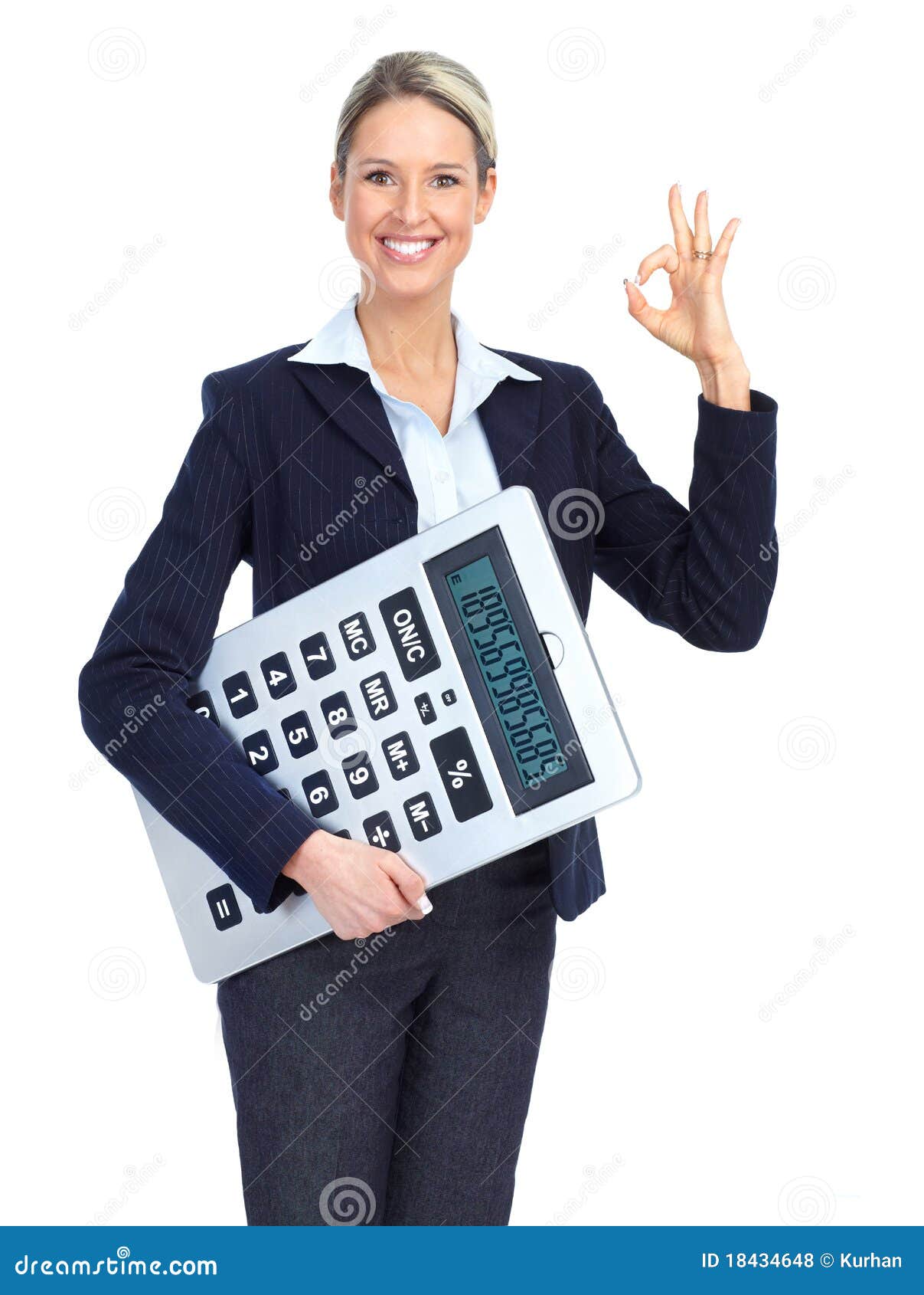 Femme D'affaires De Comptable Photo stock - Image du calculatrice ...