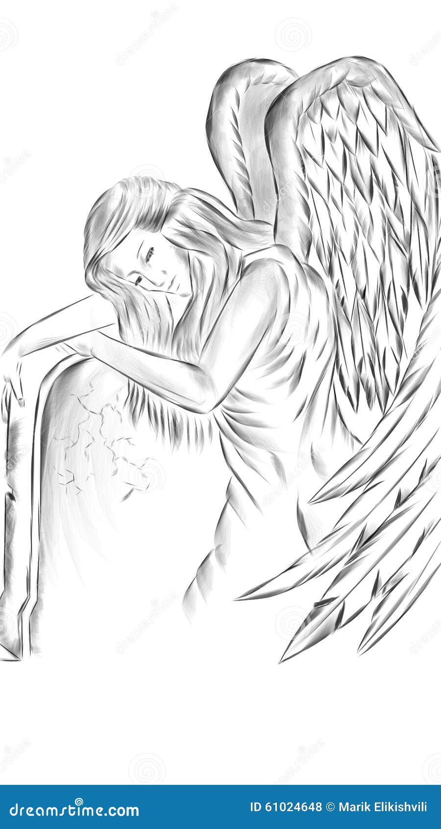 Femme d'aingle illustration stock. Illustration du produit - 61024648