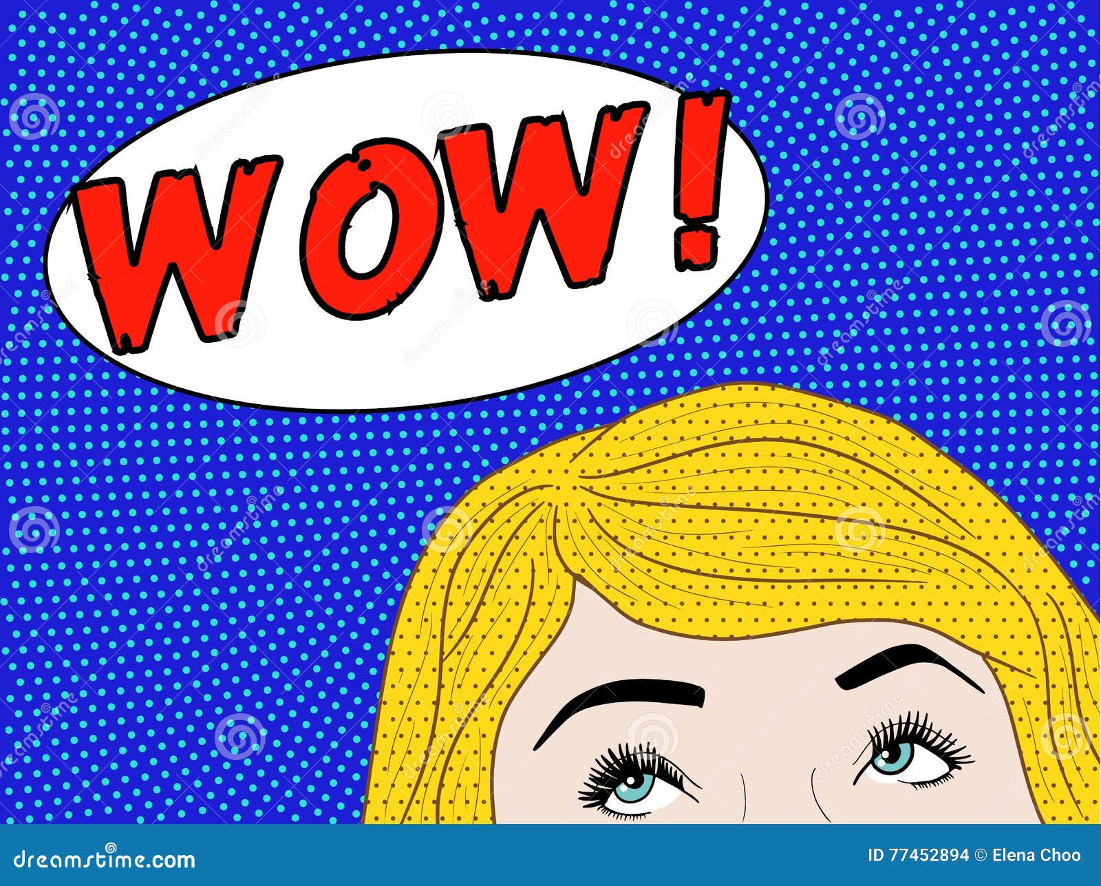 Femme d'art de bruit wouah illustration de vecteur. Illustration du ...
