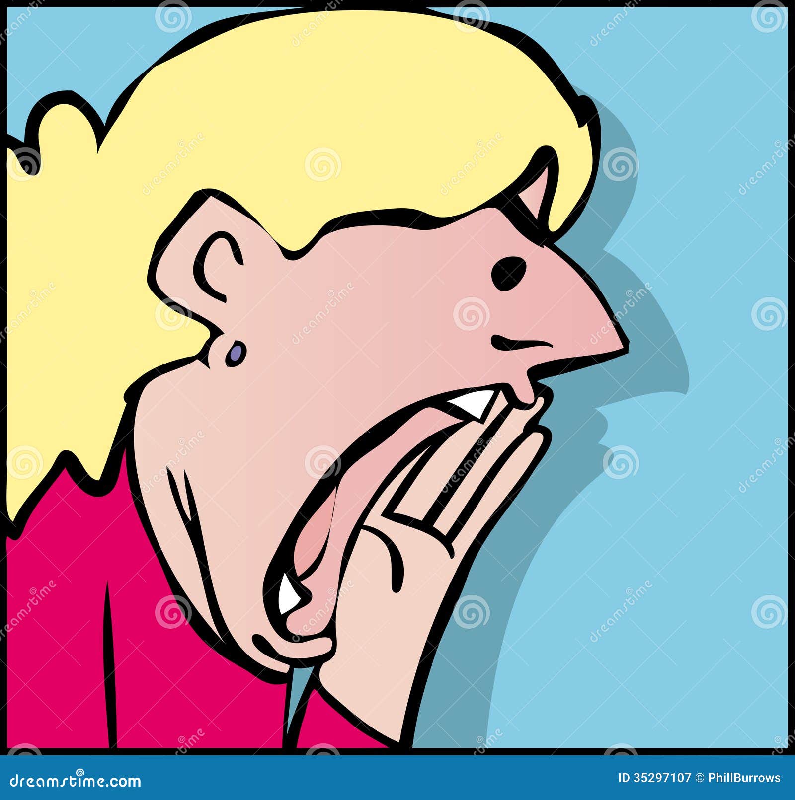 Femme de cri illustration de vecteur. Illustration du appeler - 35297107